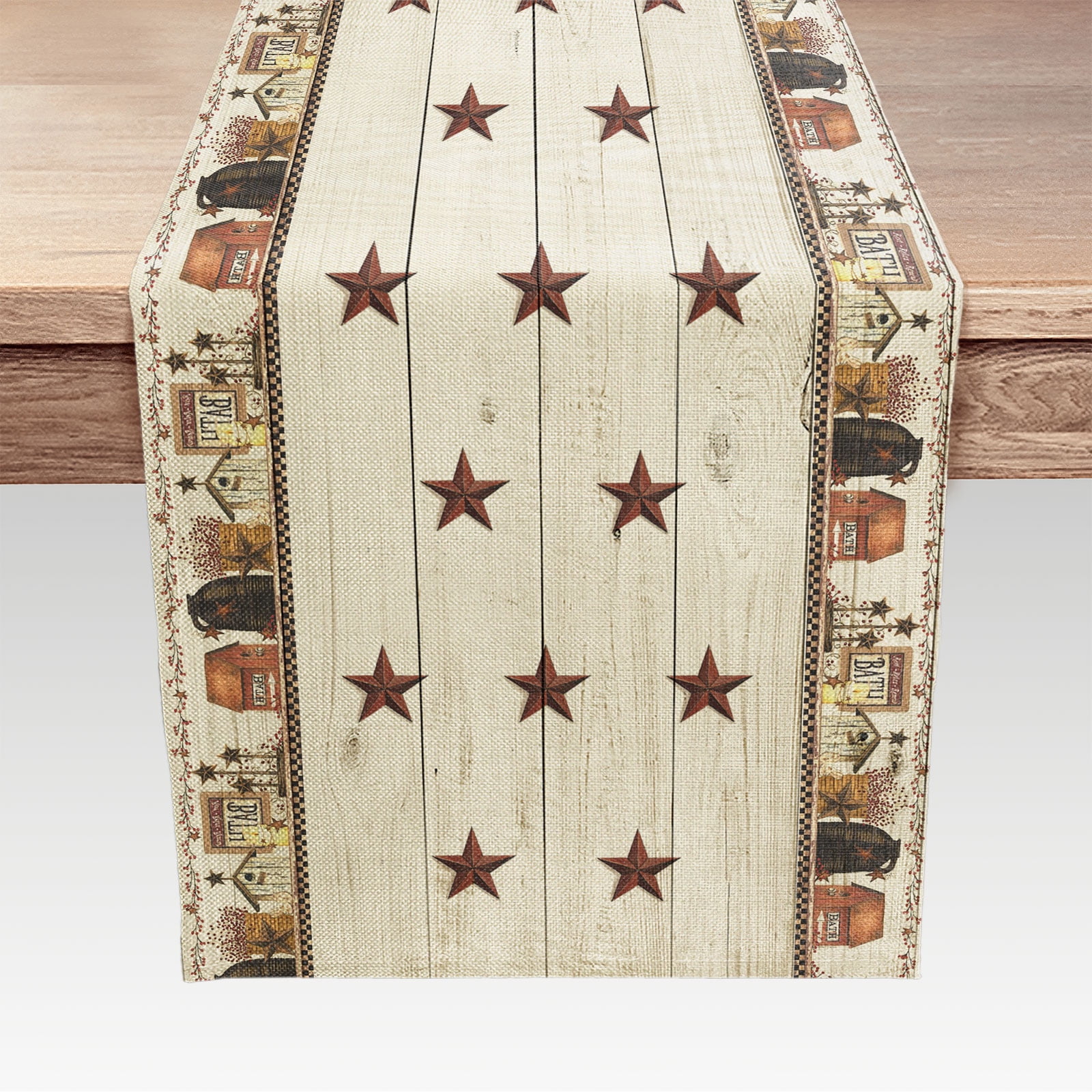 Rustic Vintage Western Texas Star 72in Kitchen Table Runner ...
