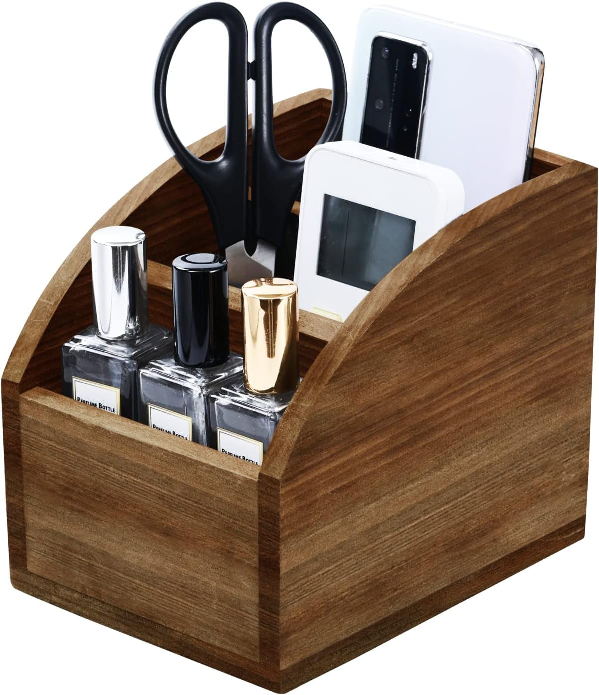Rustic Vintage Wooden Desk Organizer Farmhouse Wood Remote Control ...