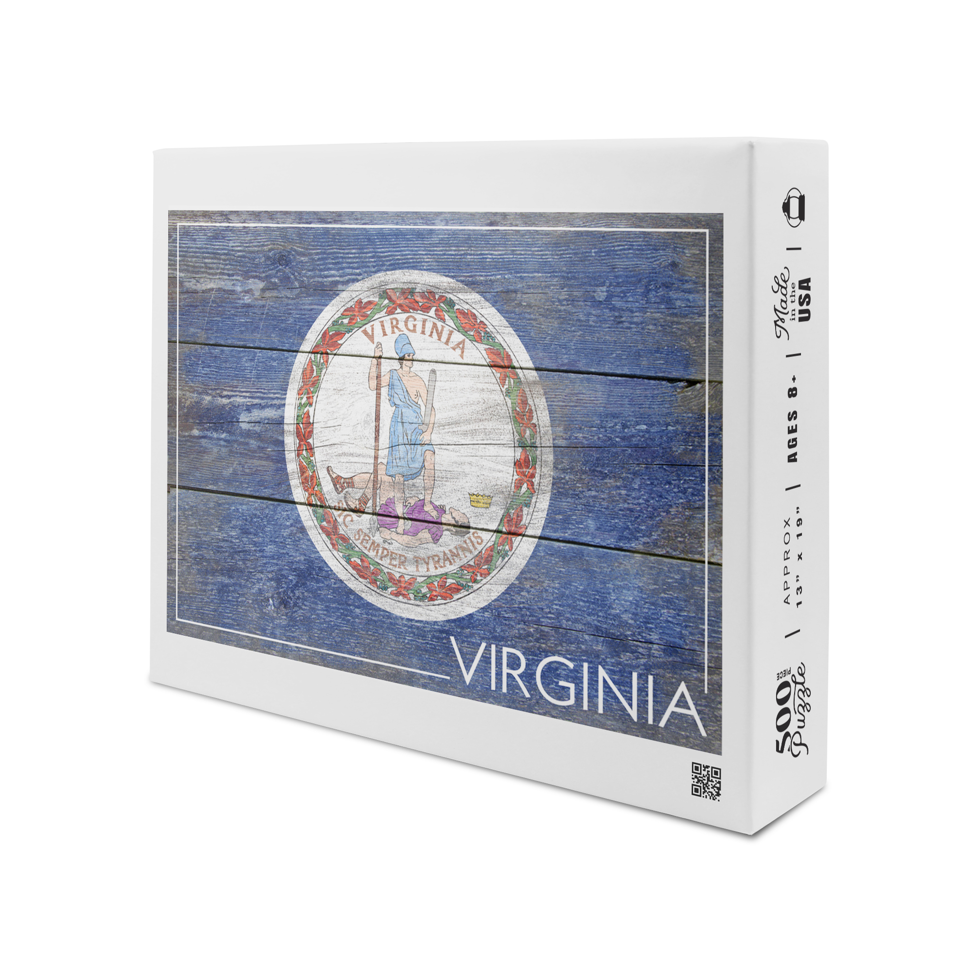 Rustic Virginia State Flag (19x27 inches, Premium 500 Piece Jigsaw ...