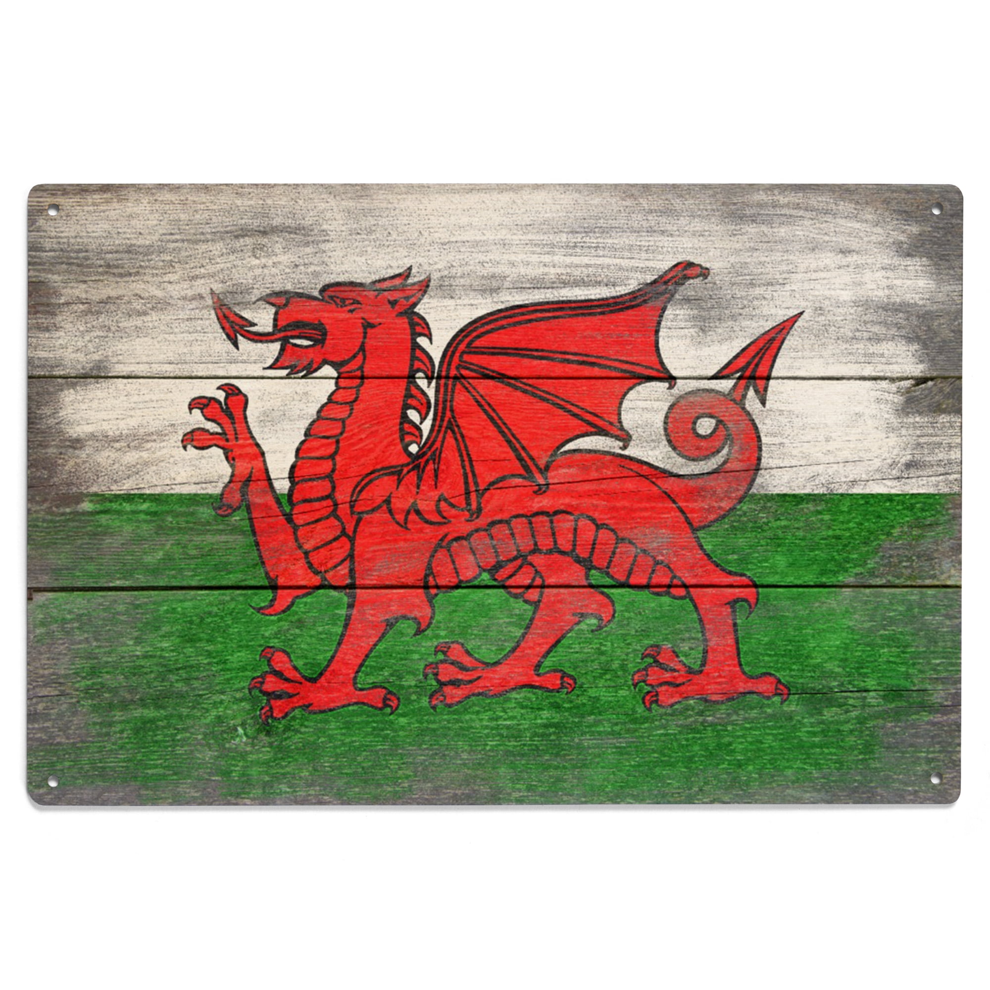 Rustic Wales Country Flag Birch Wood Wall Sign (6x9 Rustic Home Decor ...