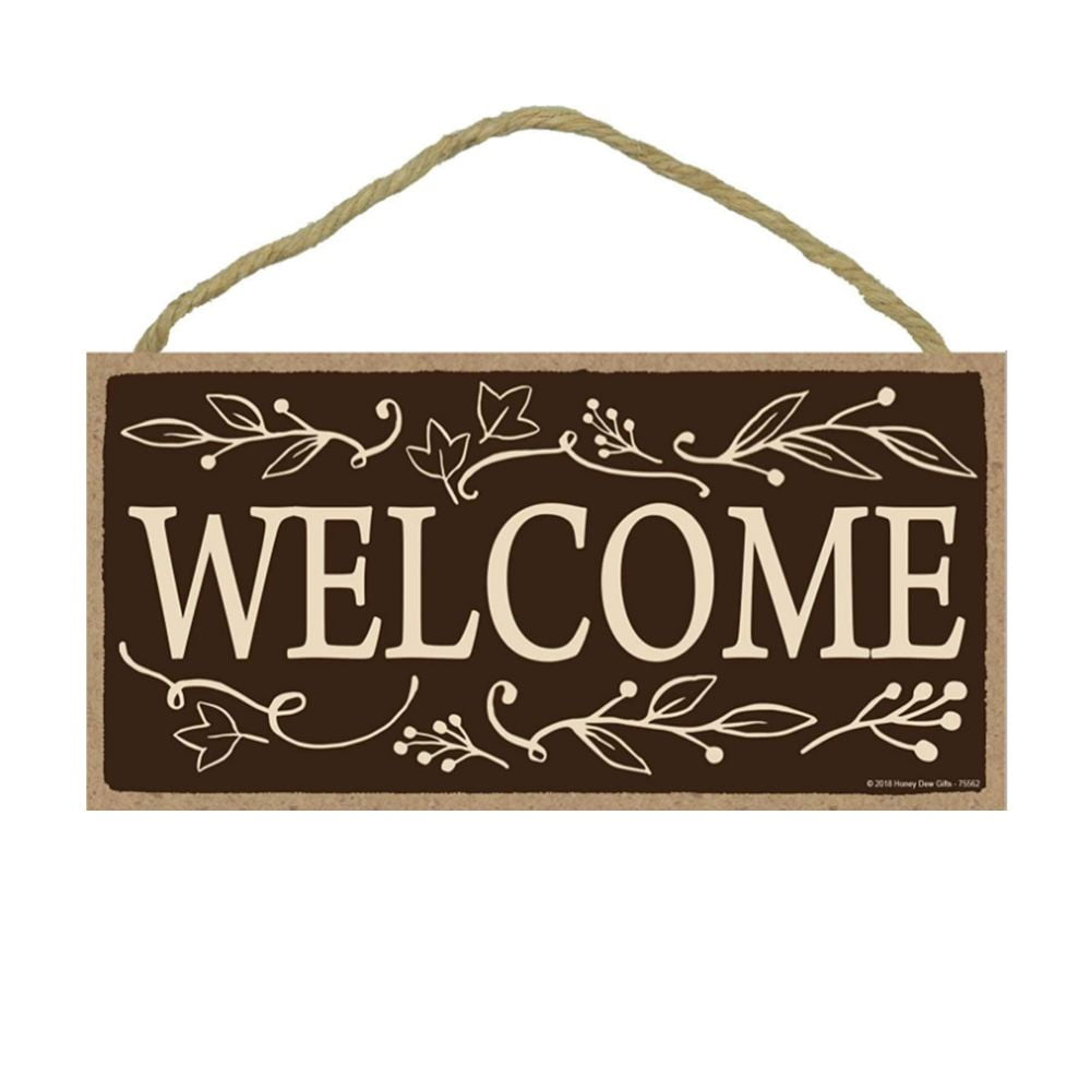 Rustic Wall Art Decoration Hanging Family Decorative Wooden Welcome ...