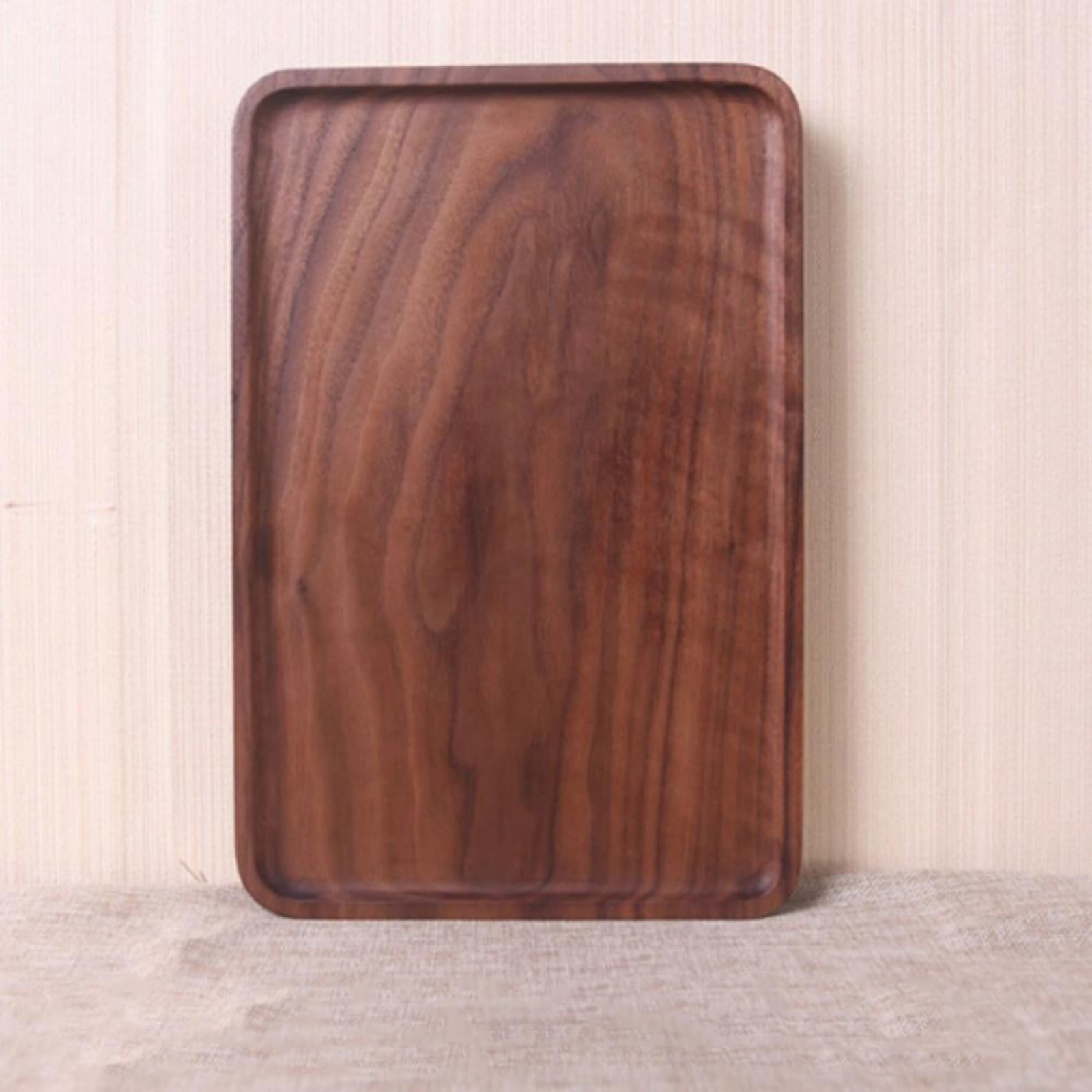 Rustic Walnut Wood Tray Rectangle Tea Tray Coffee Table Tray Kitchen ...