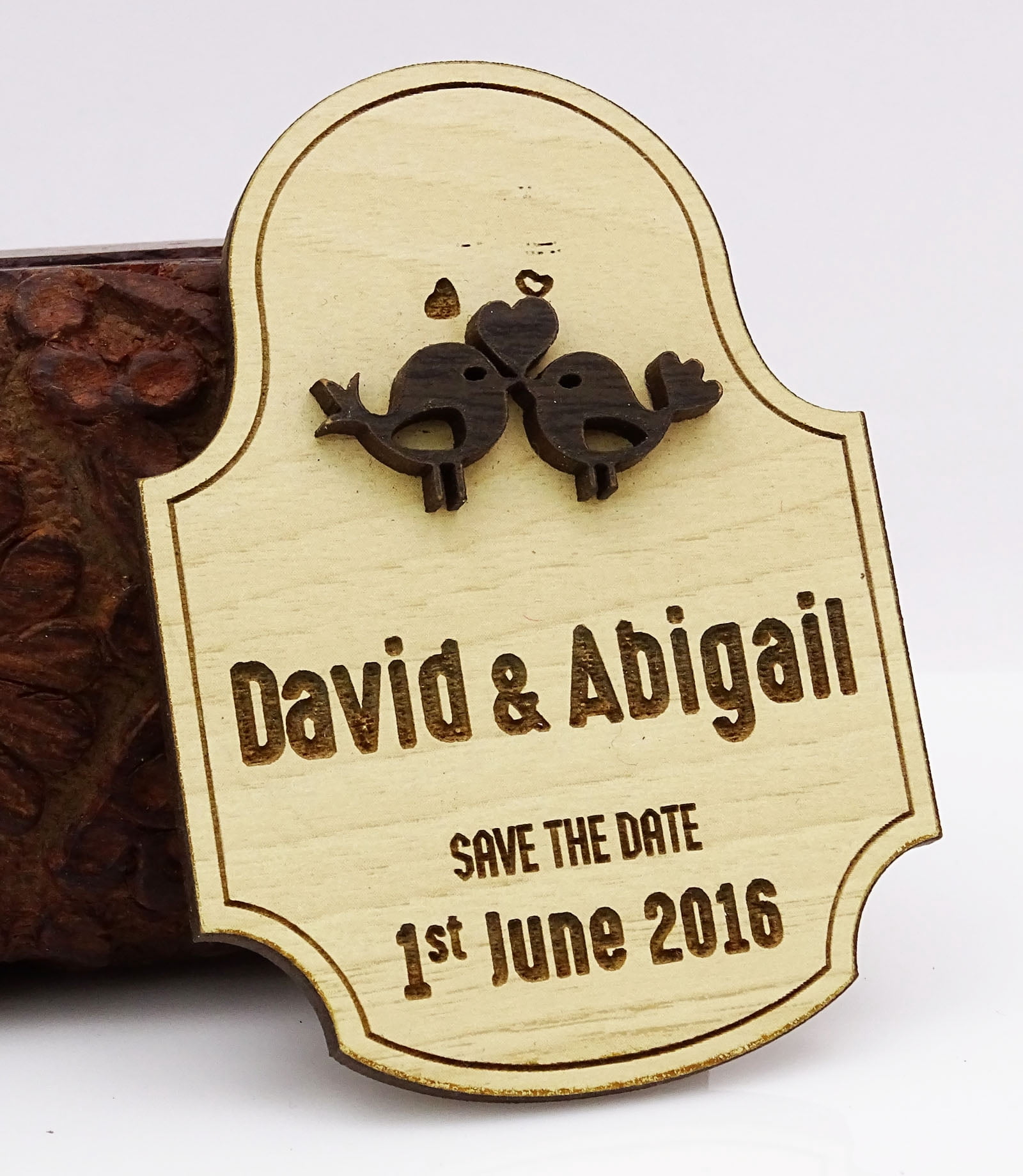 Rustic Wedding Save the Date Magnets Wooden Engraved Magnet 20 ...