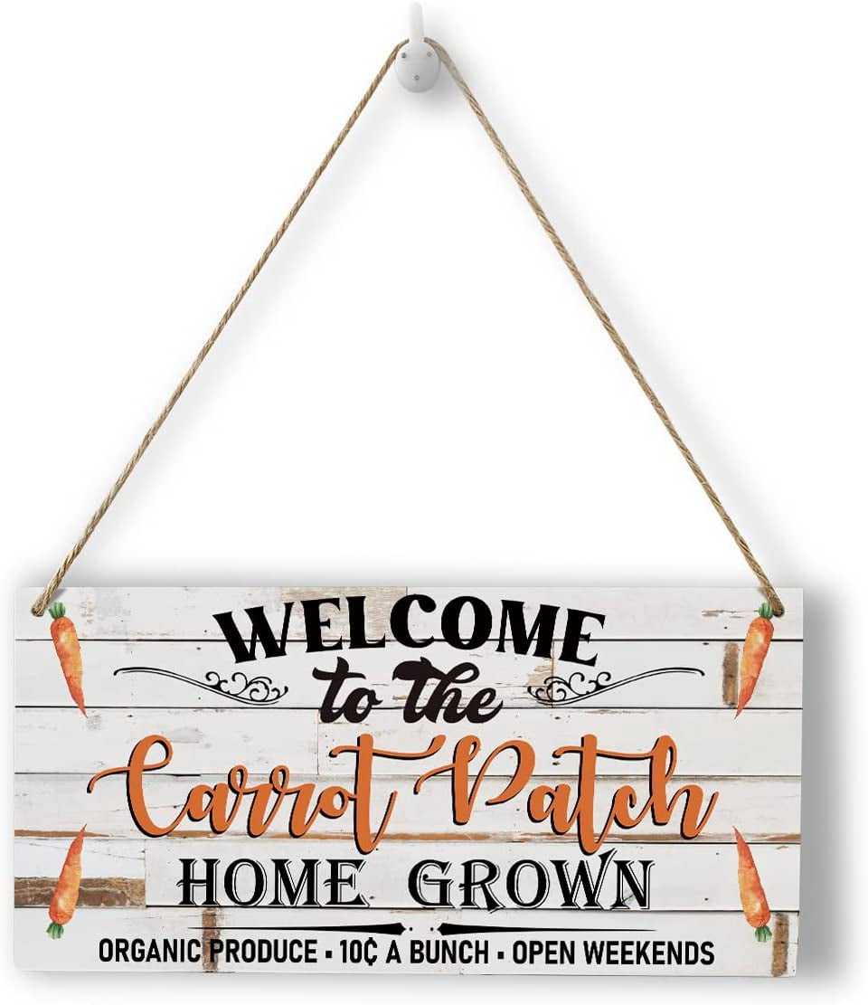 Rustic Welcome to the Carrot Patch Decor Wood Wall Art Wall Hanging ...