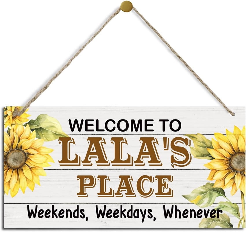 Rustic Welcome to Lala's Place Decor Sign, Welcome Decor Sign ...