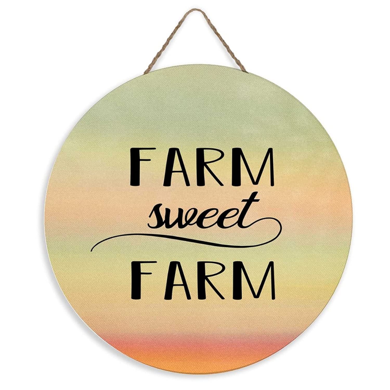 Rustic Welcome Sign Farm Sweet Farm Welcome Front Door Round Wood Sign ...