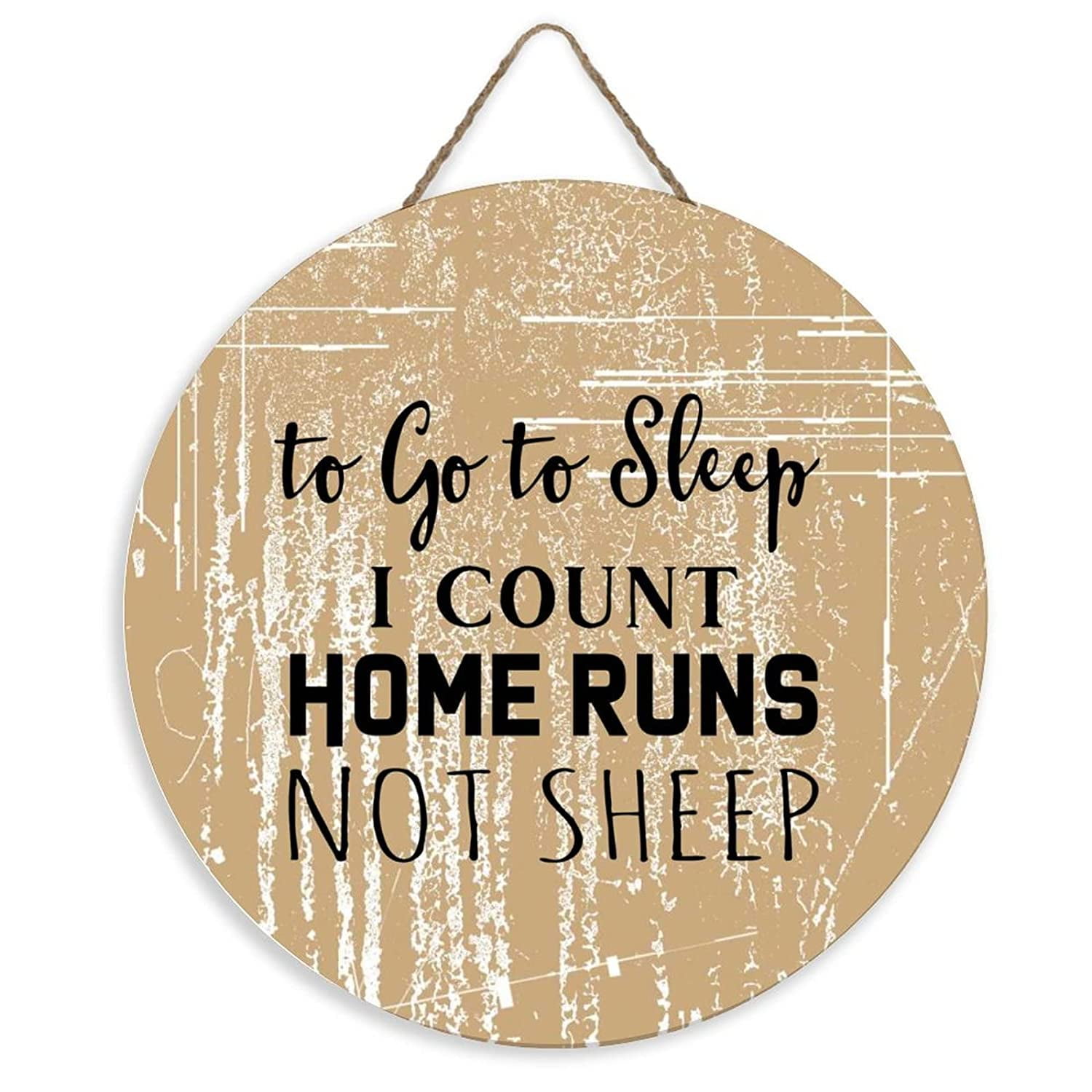Rustic Welcome Sign to Go to Sleep I Count Home Runs Not Sheep Welcome ...