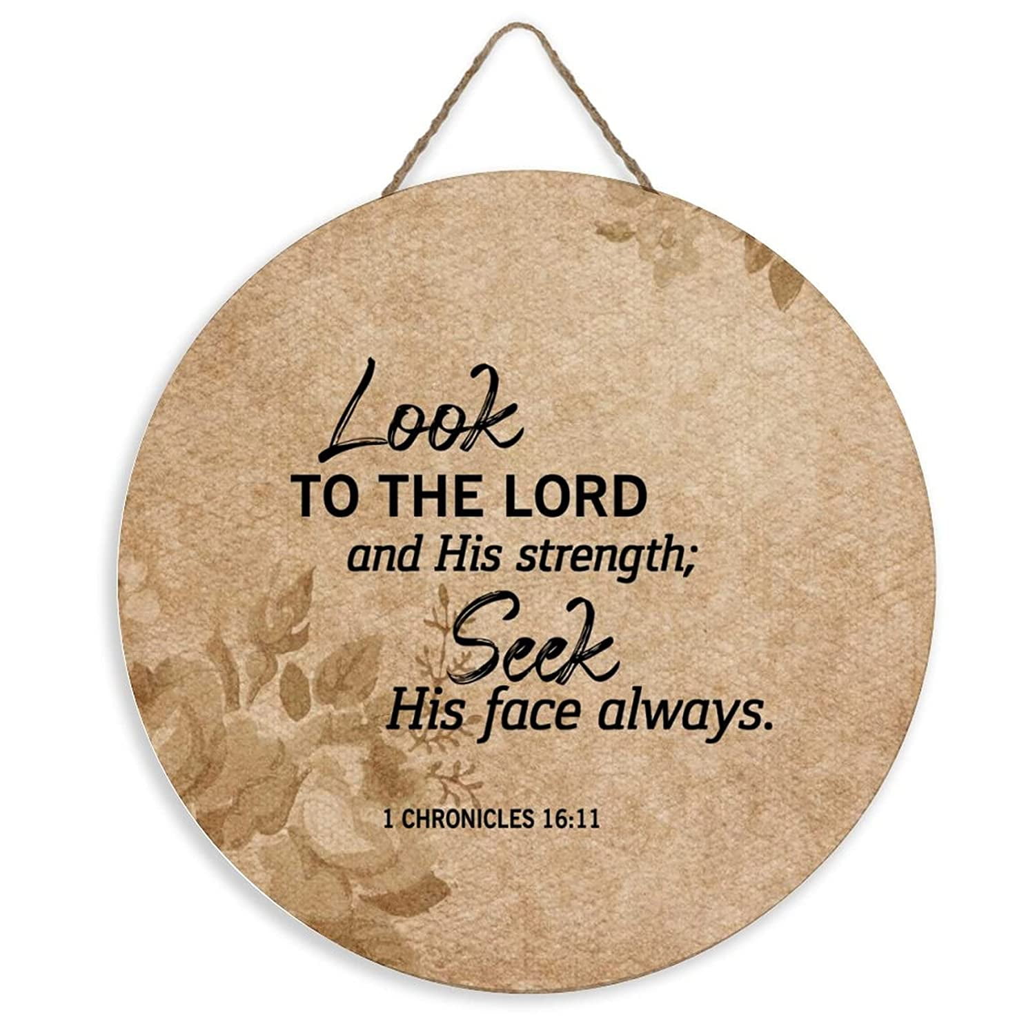 Rustic Welcome Sign Look to The Lord And His Strength Seek His Face ...