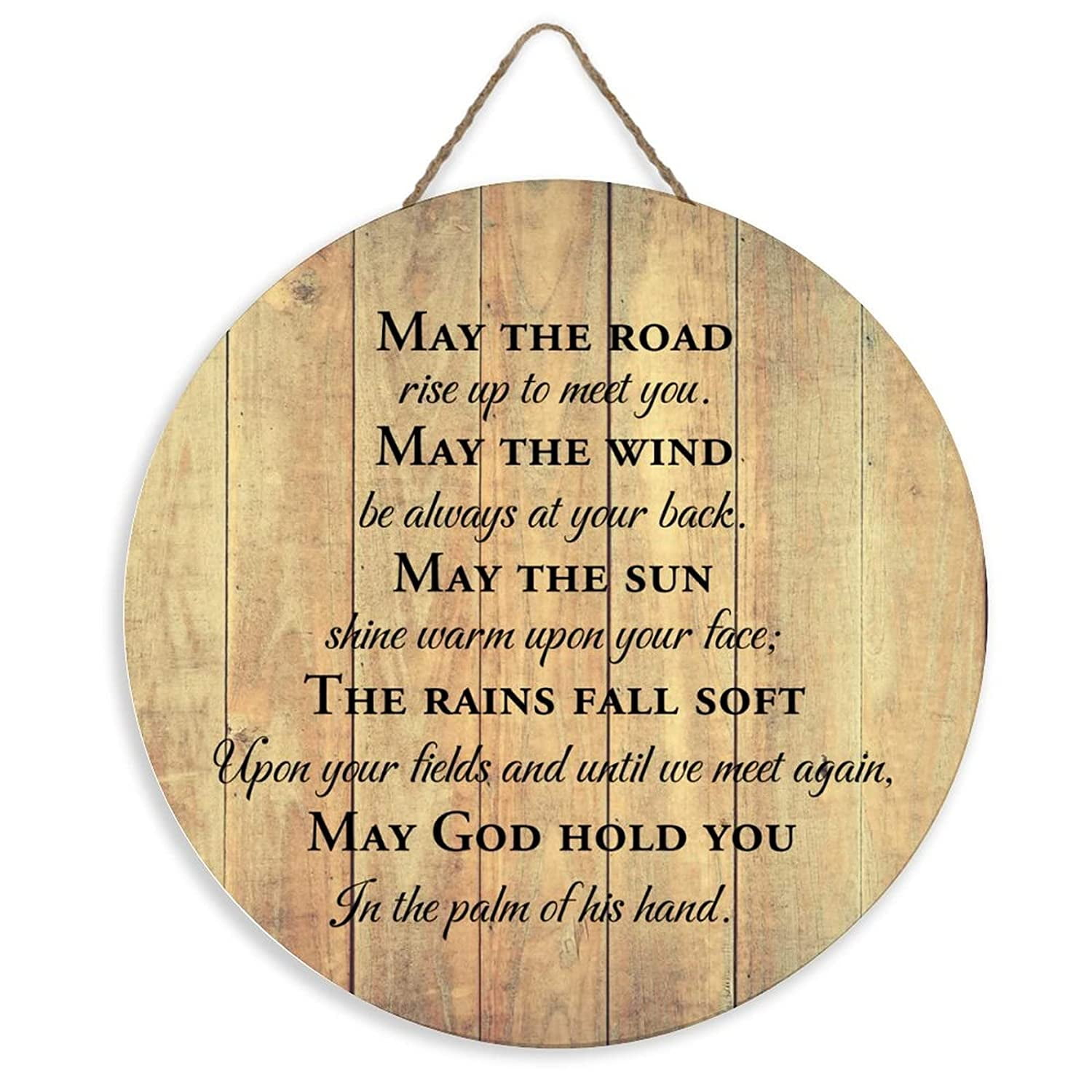 Rustic Welcome Sign May The Road Rise Up to Meet You Welcome Front Door ...