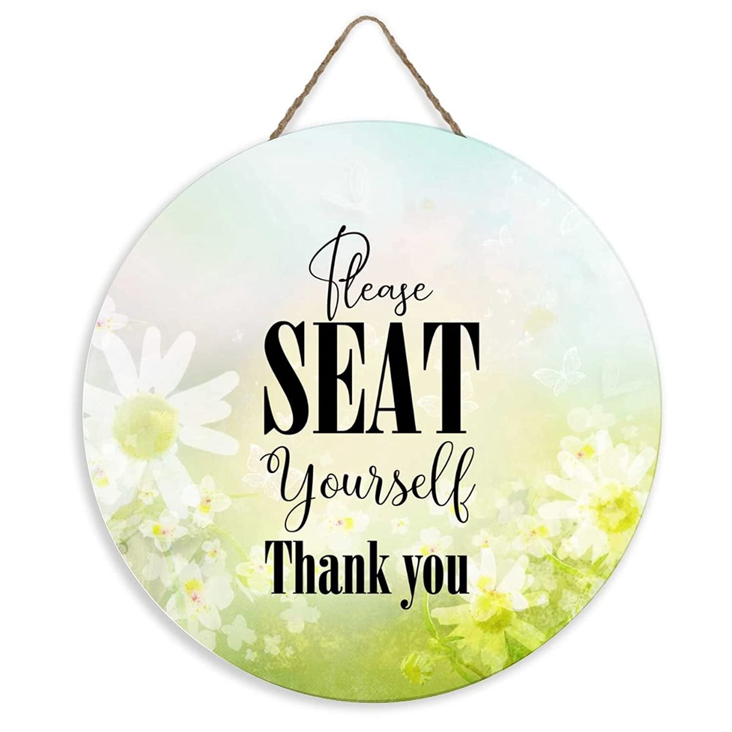 Rustic Welcome Sign Please Seat Yourself-Thank You Welcome Front Door ...