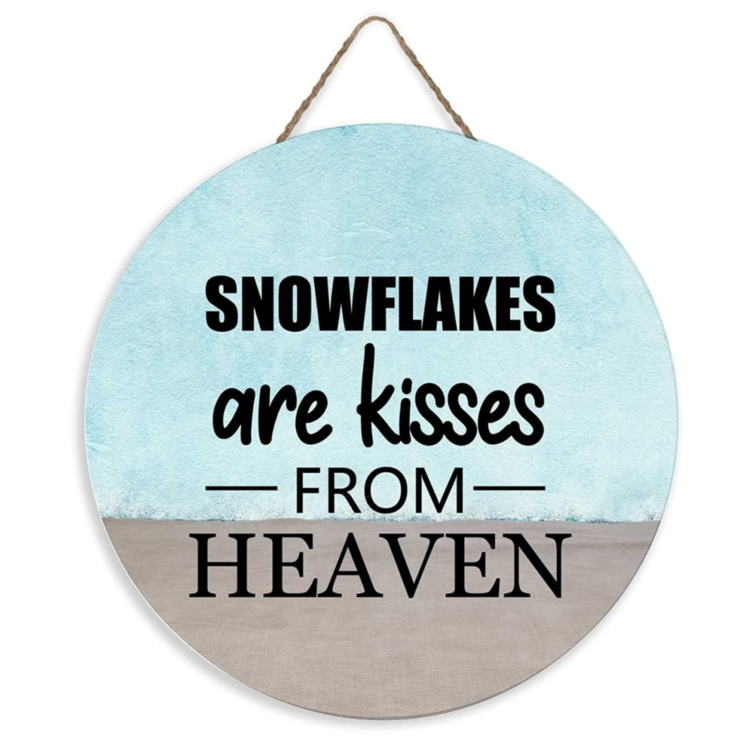 Rustic Welcome Sign Snowflakes Are Kisses From Heaven Welcome Front ...
