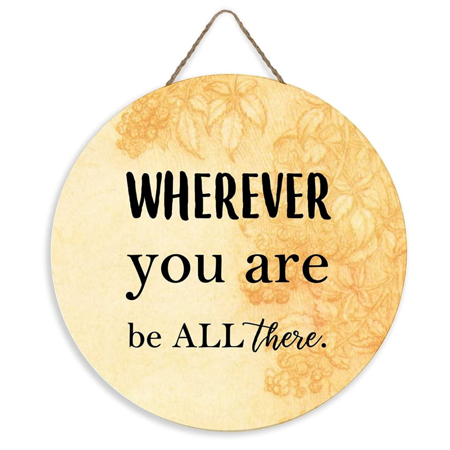 Rustic Welcome Sign Wherever You Are - Be All There Welcome Front Door ...