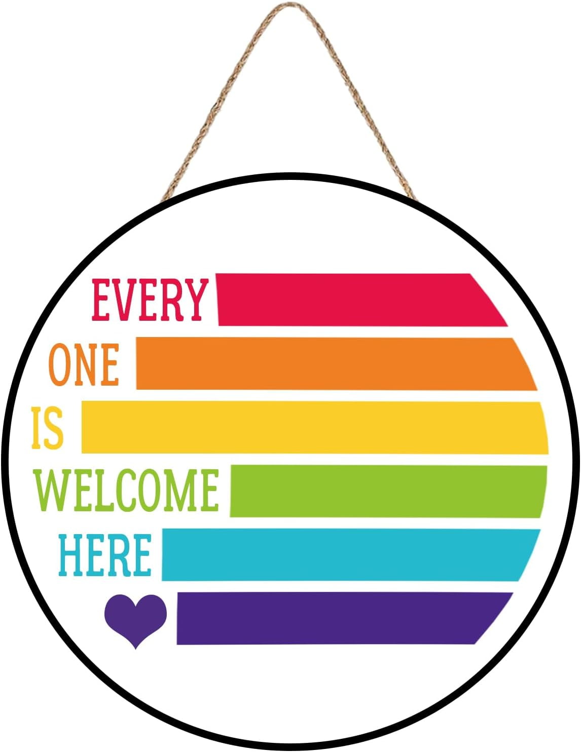 Rustic Welcome Sign Wood Wall Hanging Decor Funny Diversity Pride ...