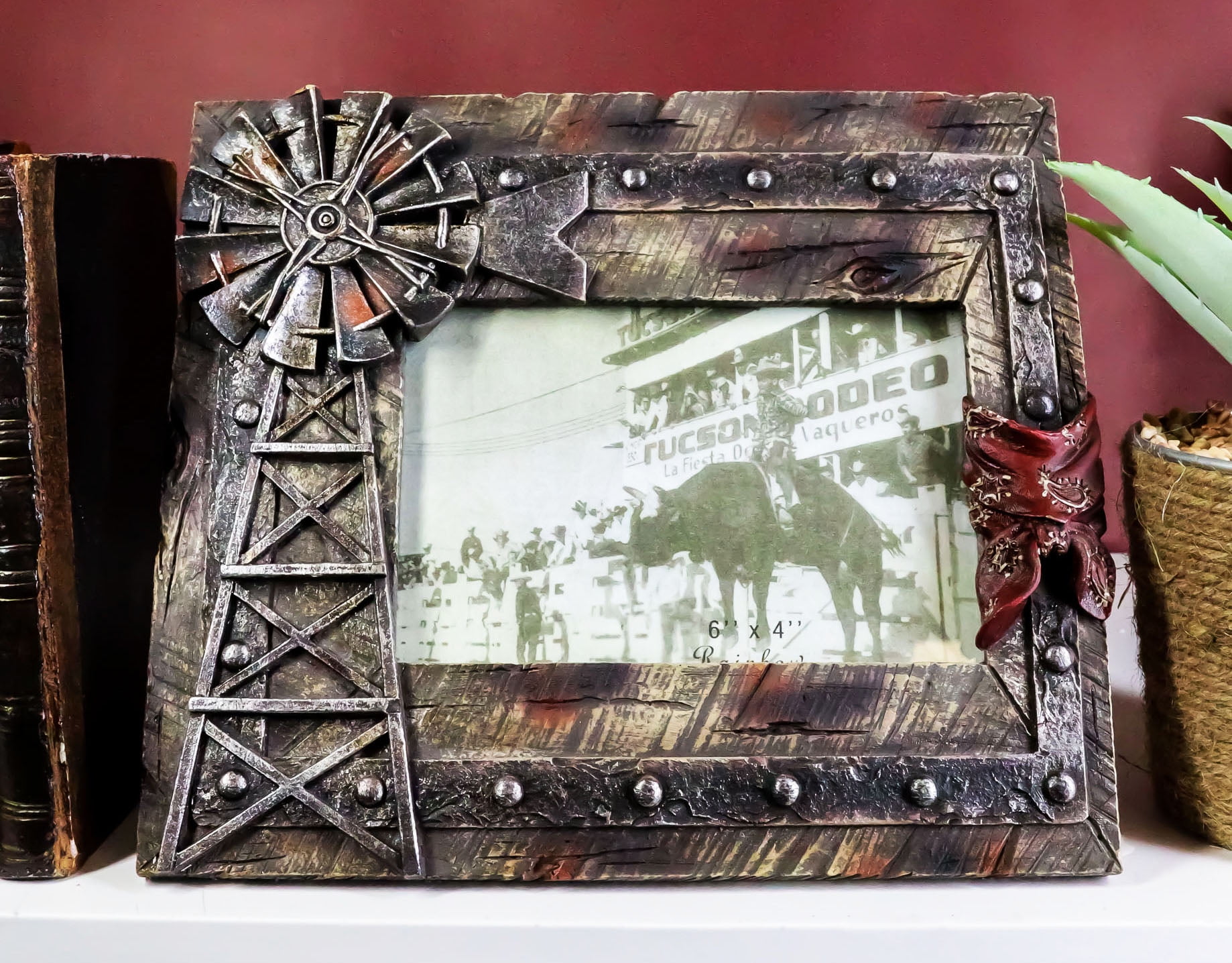 Rustic Western Agricultural Windmill Outpost Tower Picture Frame 4"X6 ...