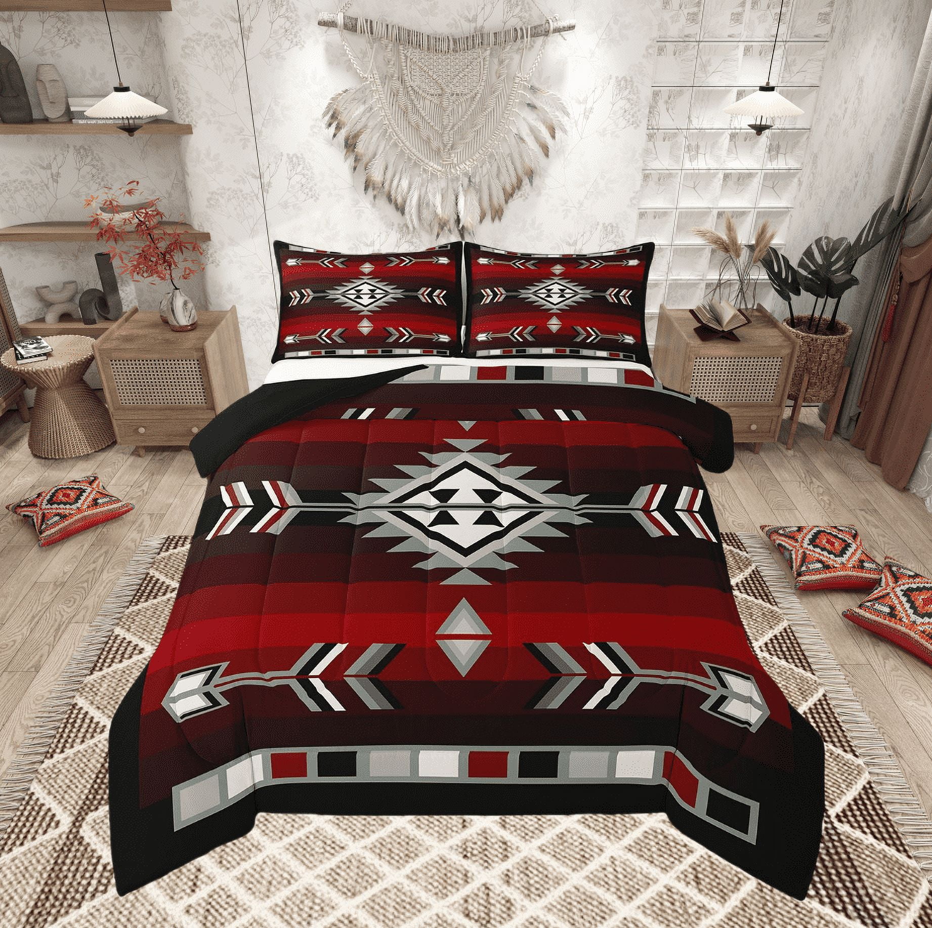 Rustic Western Bedding Sets Full Southwestern Aztec Comforter Set For ...