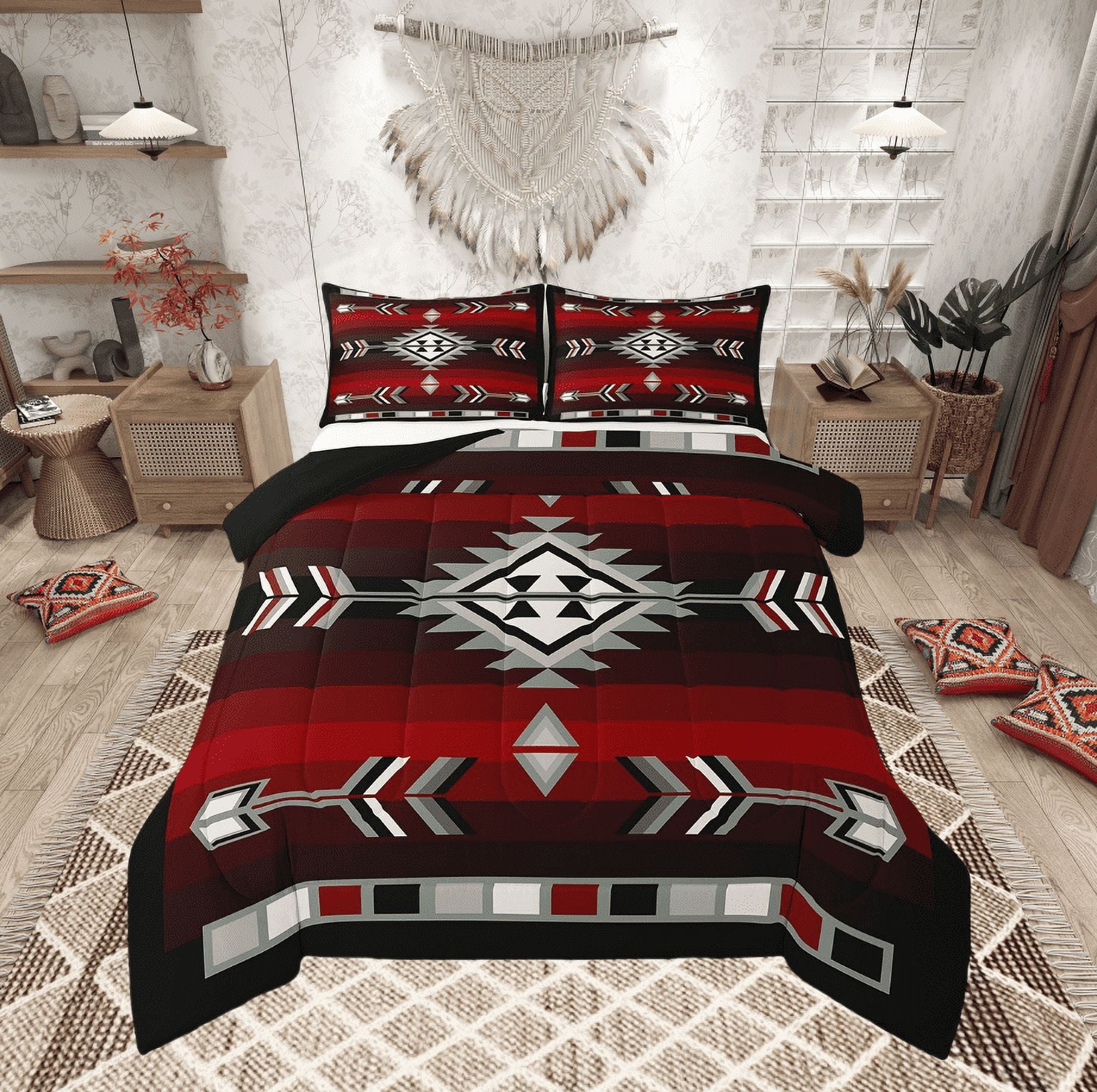 Rustic Western Bedding Sets King Southwestern Aztec Comforter Set For ...