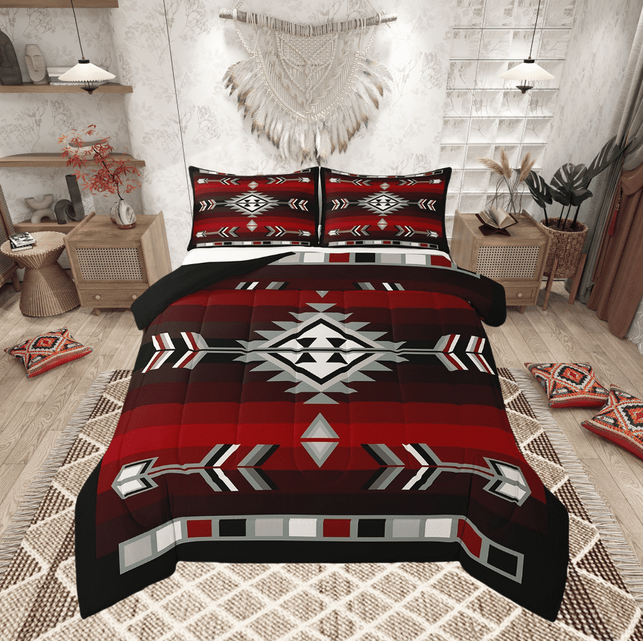 Rustic Western Bedding Sets Queen Southwestern Aztec Comforter Set For ...