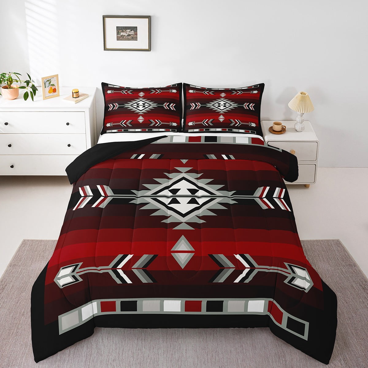Rustic Western Bedding Sets Southwestern Aztec Comforter Set For Men ...