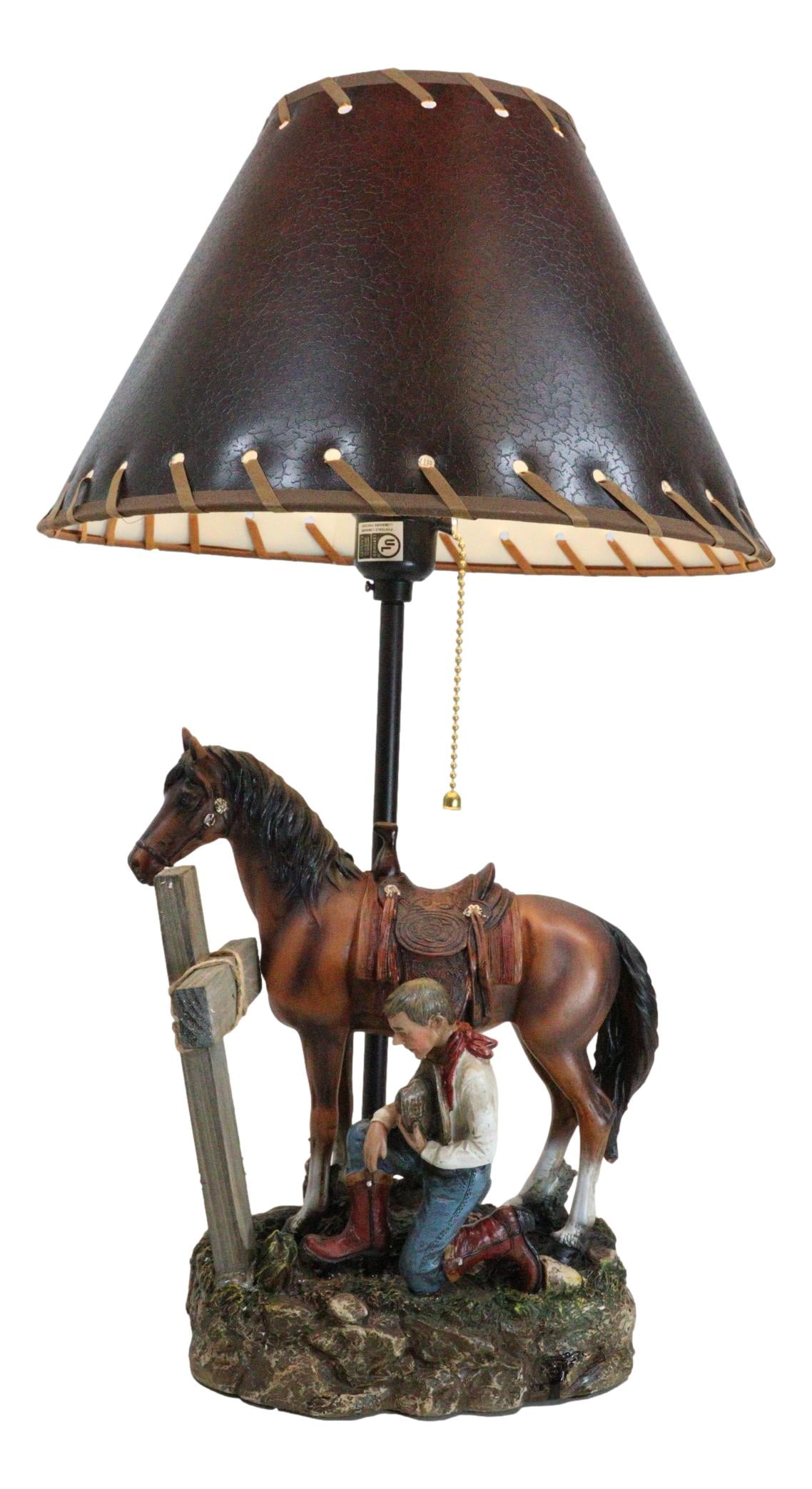Rustic Western Chestnut Horse Cowboy On Knee Praying By Cross Desktop ...