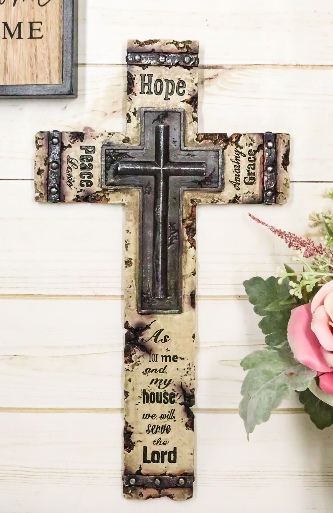 Rustic Western Christian Love Hope Peace Amazing Grace Bible Verse Wall ...