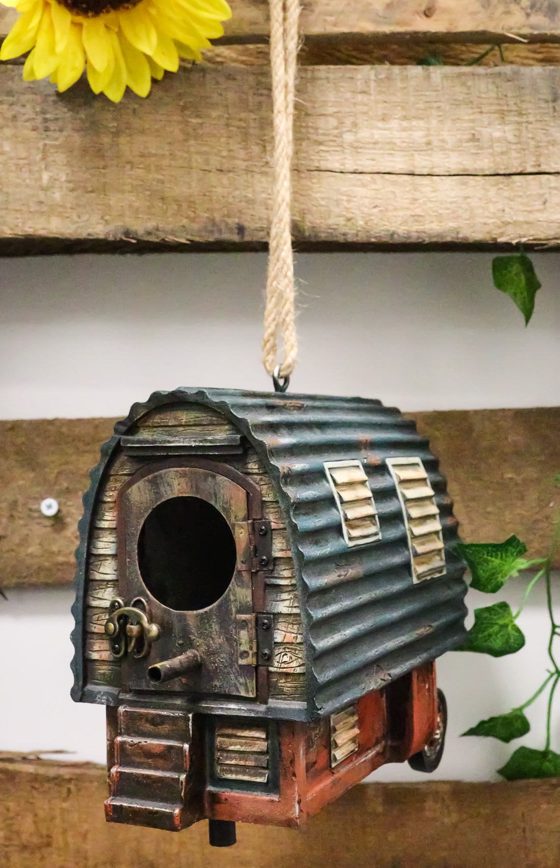 Rustic Western Country Camper Trailer Cabin Birdhouse Tree Hanging Bird ...