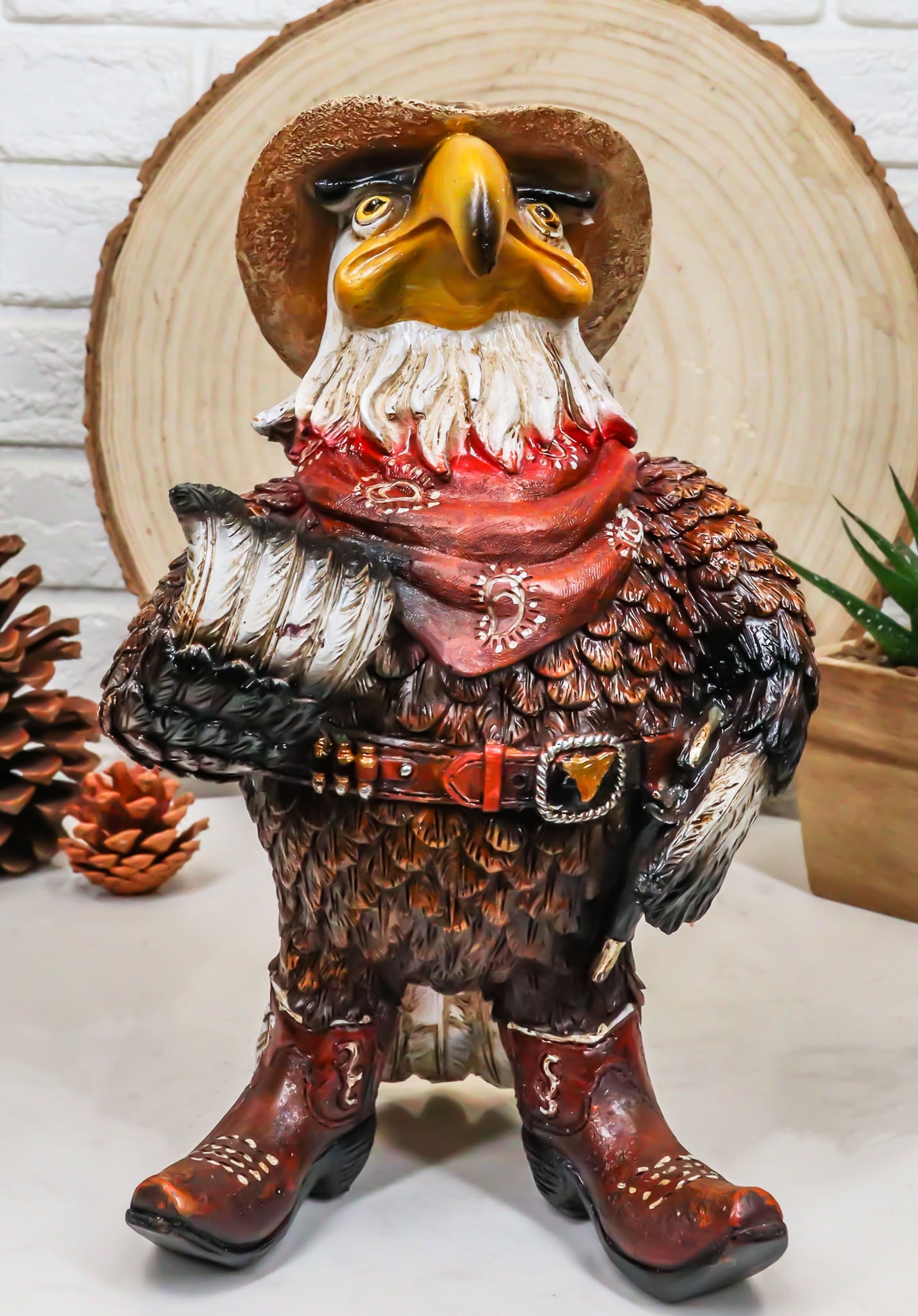 Rustic Western Country Comical Cowboy Bald Eagle Sheriff In Boots ...