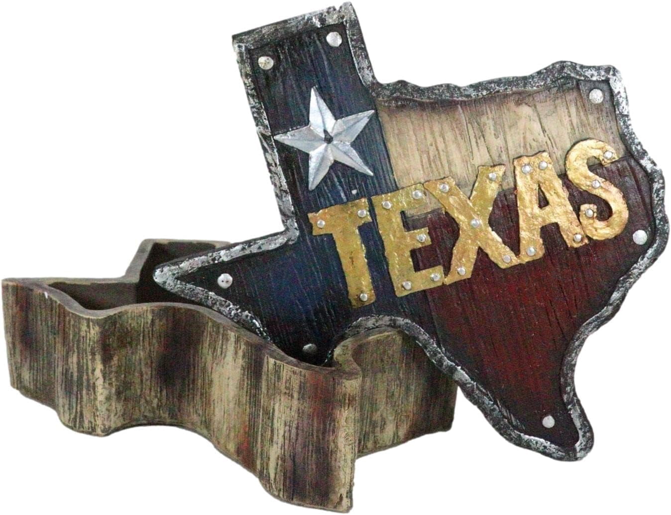 Western Patriotic Map Of Texas Lone Star State Decorative Jewelry ...