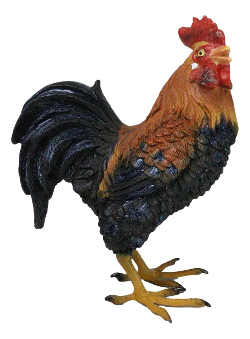 Rustic Western Proud Country Farm Colorful Chicken Rooster Figurine 5. ...