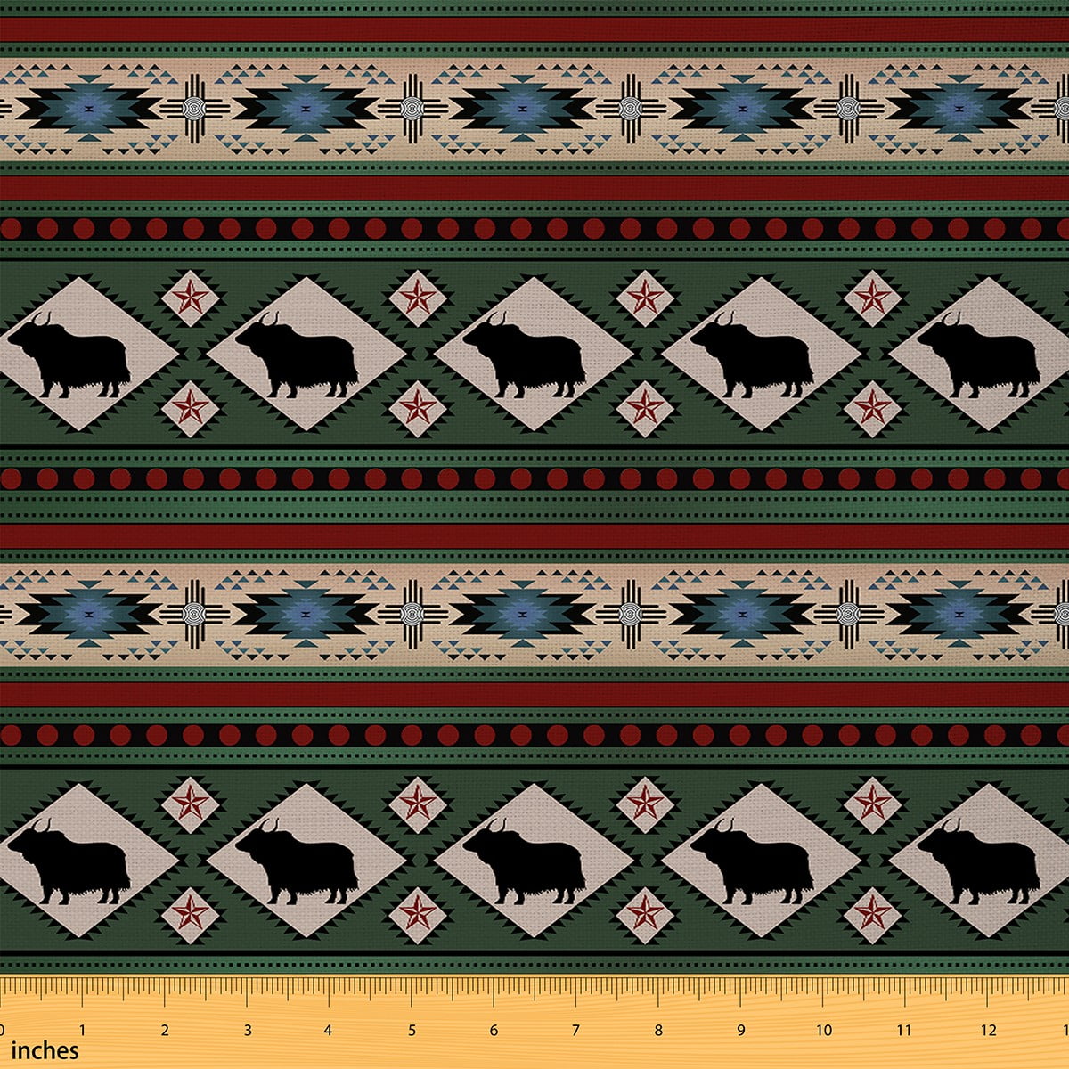 Rustic Western Southwestern Aztec Fabric By The Yard,Upholstery Fabric ...
