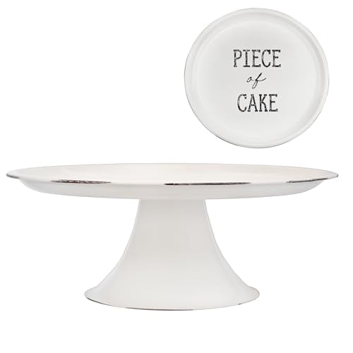 Rustic White Cake Stand – Farmhouse Charm for Family Gatherings & Sweet ...