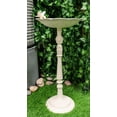 Rustic White Cast Iron Hummingbird Victorian Bird Feeder Bath ...