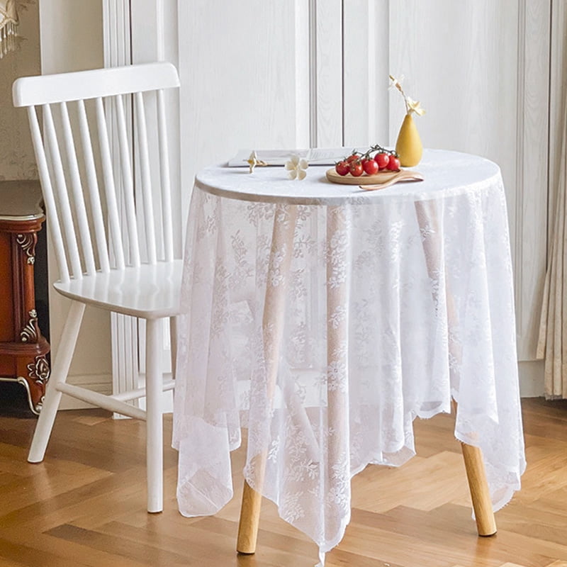Rustic White Wedding Tablecloths Lace Rectangular Tablecloths for ...