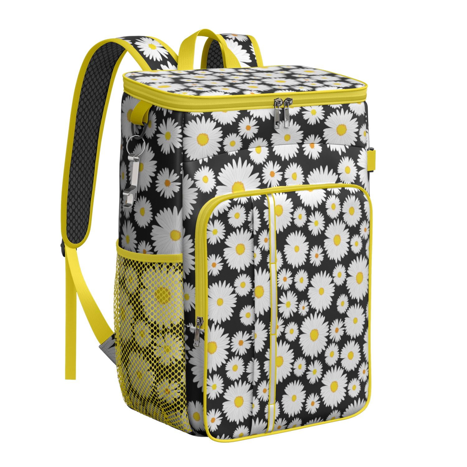 Rustic Wildflower Daisy Cooler Backpack - 20L Insulated Picnic Backpack ...