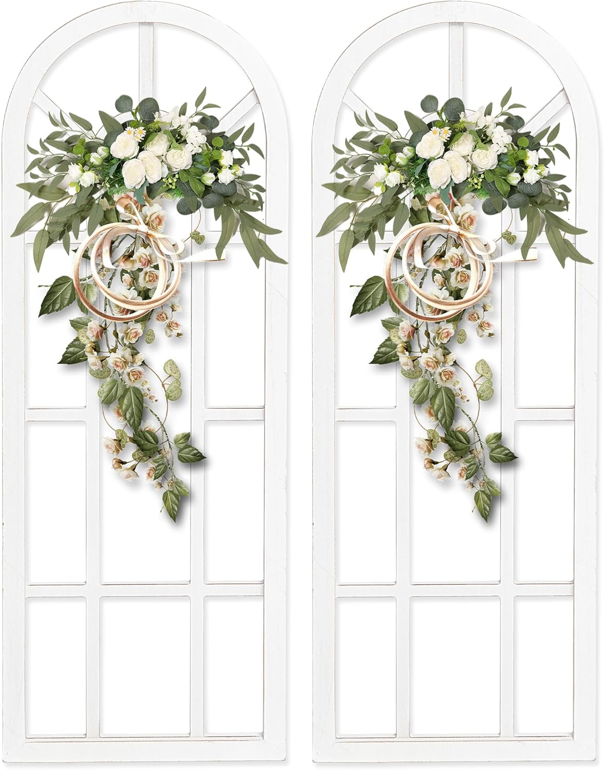 Rustic Window Frame Wall Decor Set of 2-Vintage Country Wall Hanging ...