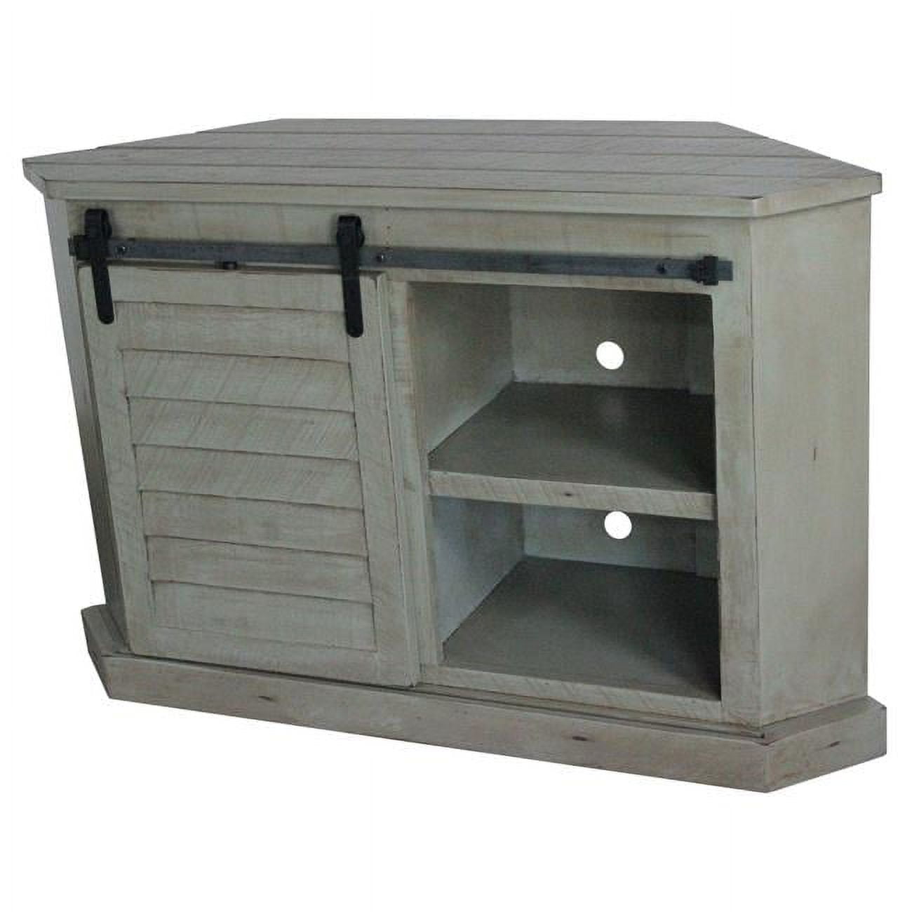 Rustic Winsome Shutter Corner TV Stand in Rustic Light Blue - Walmart.com