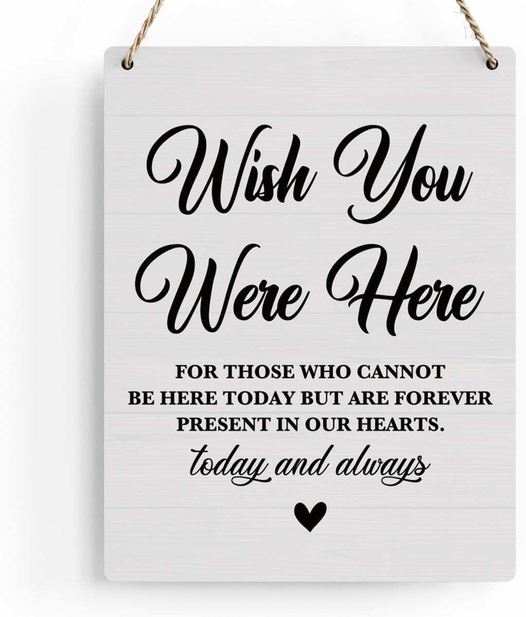 Rustic Wish You Were Here Wedding Signs, Boho Wedding Decor Engagement ...