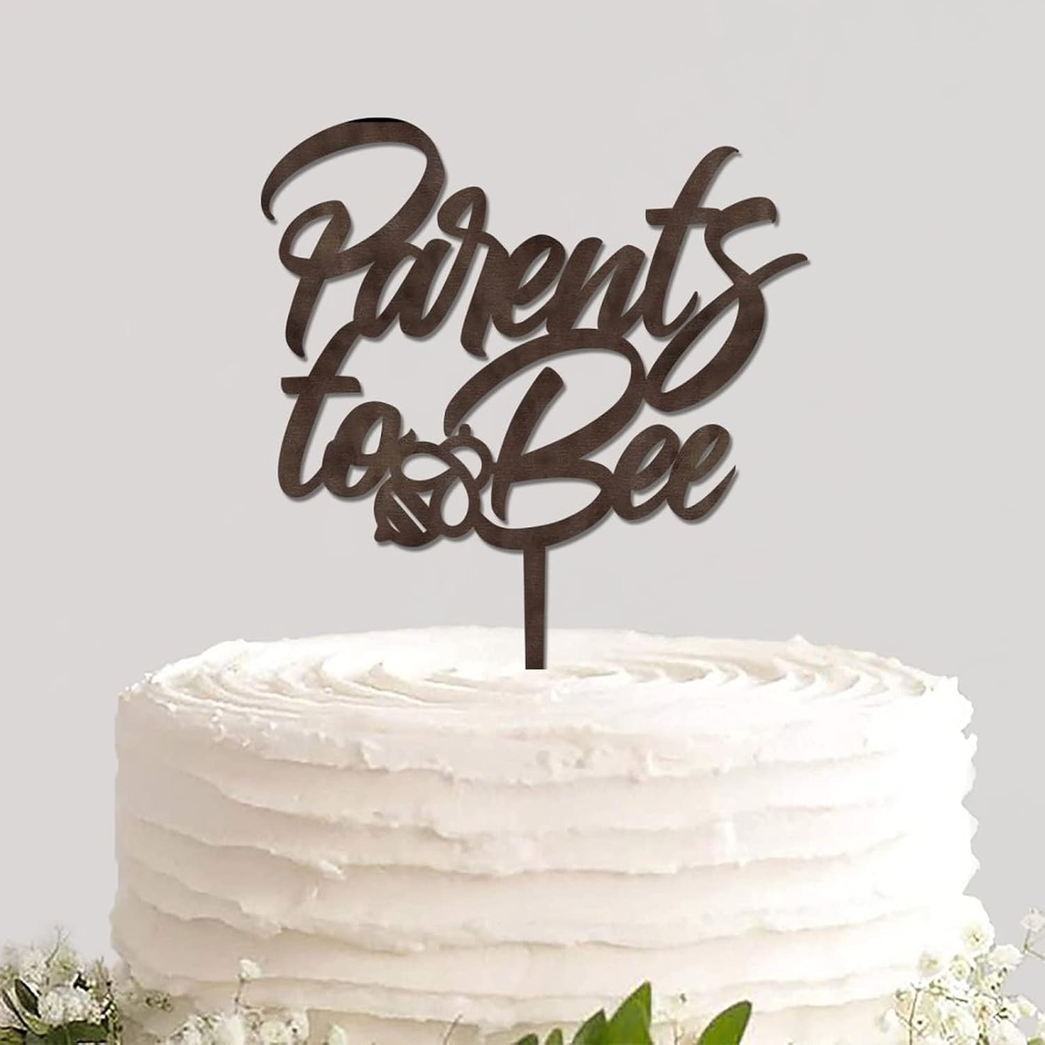 Rustic Wood Baby Shower Cake Topper Cake And Cupcake Topper Parents to ...