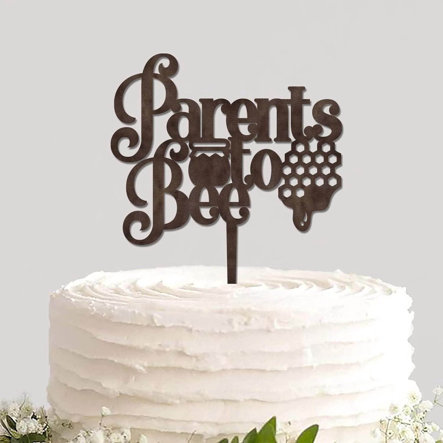 Rustic Wood Baby Shower Cake Topper Parents to Be Durable Cake Insert ...