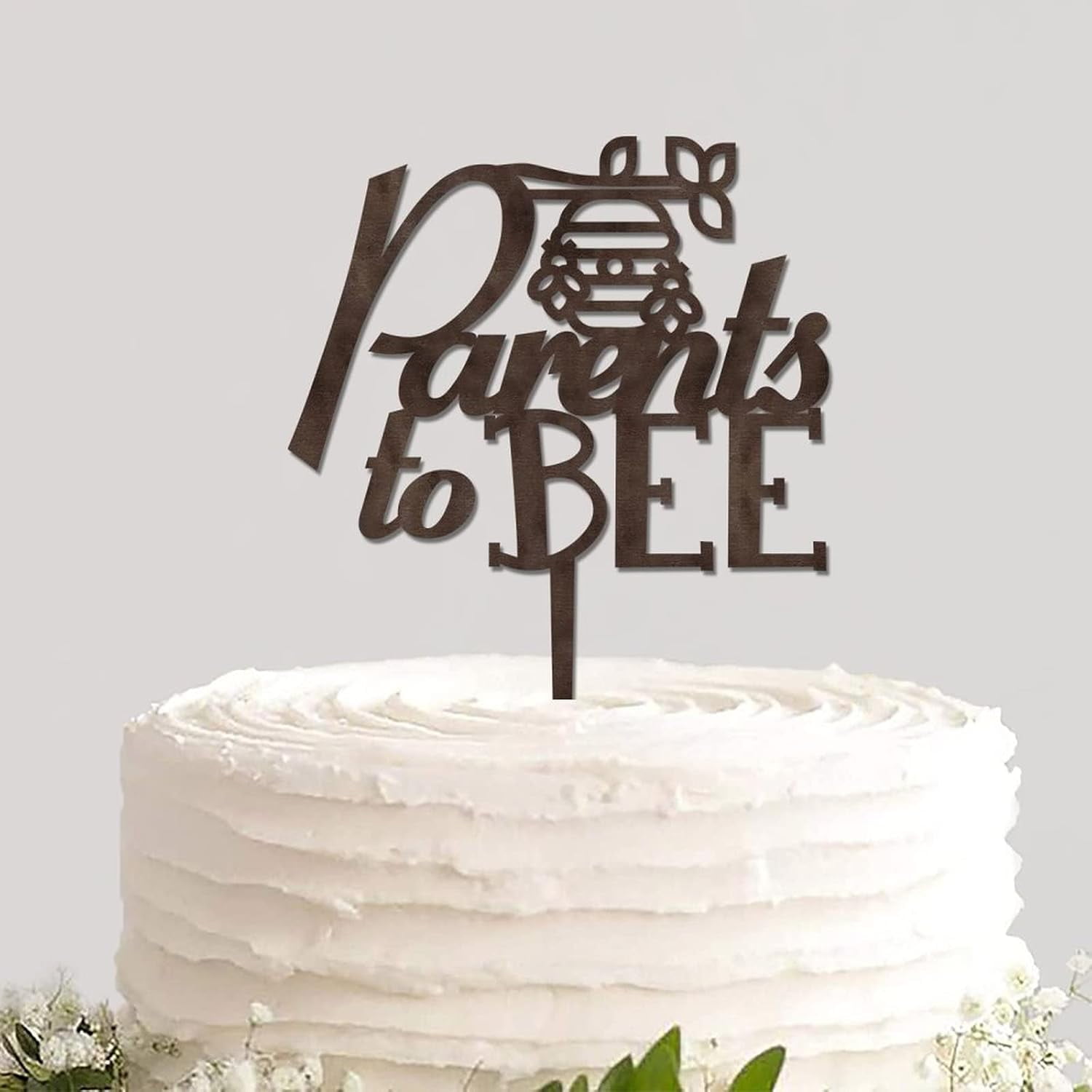 Rustic Wood Baby Shower Cake Topper Parents to Be Not Edible Cake ...