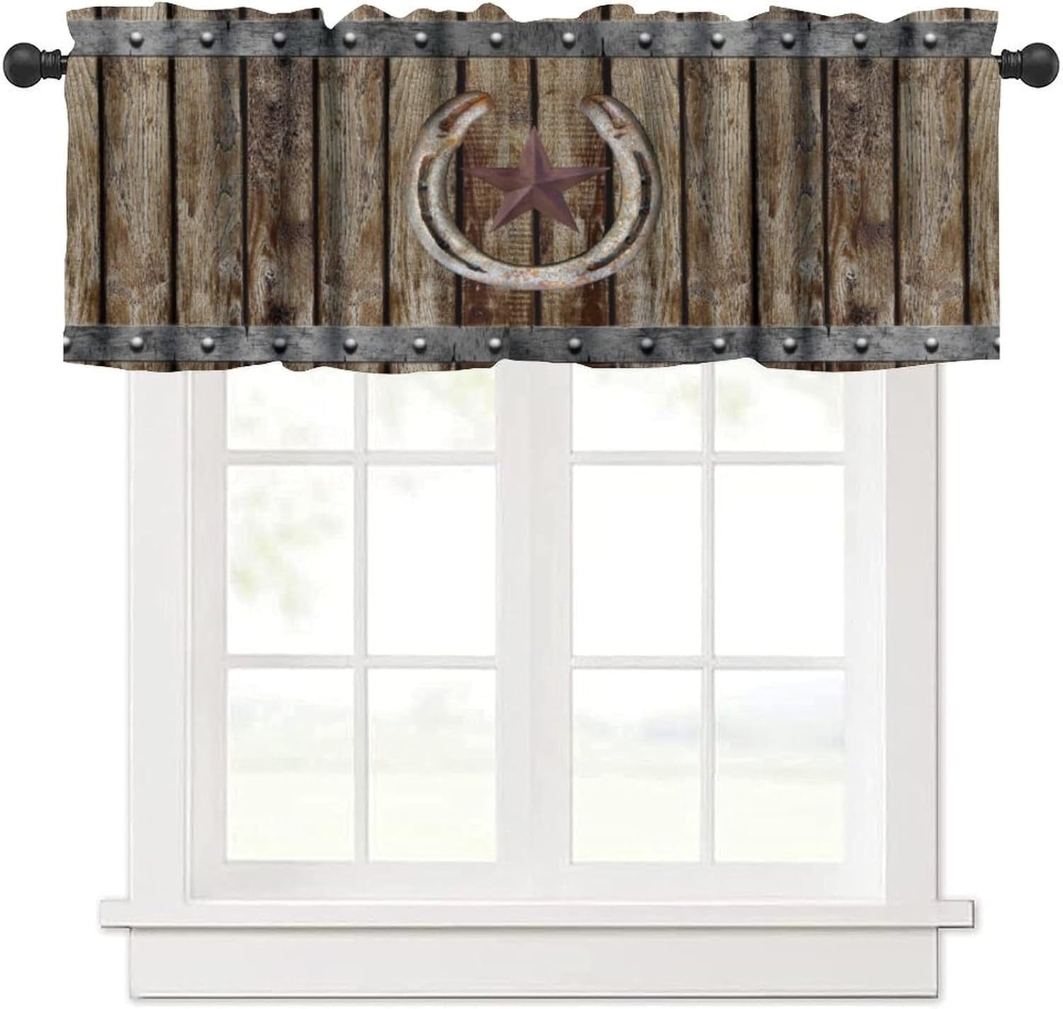 Rustic Wood Barn Door Valance, Vintage Country Farmhouse Wooden Small ...