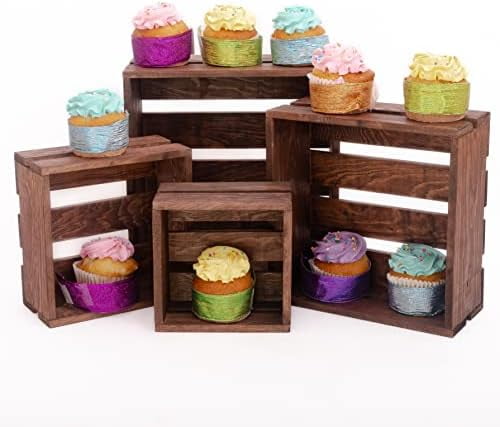 Rustic Wood Crates for vintage decorative display, Nesting Crate set ...