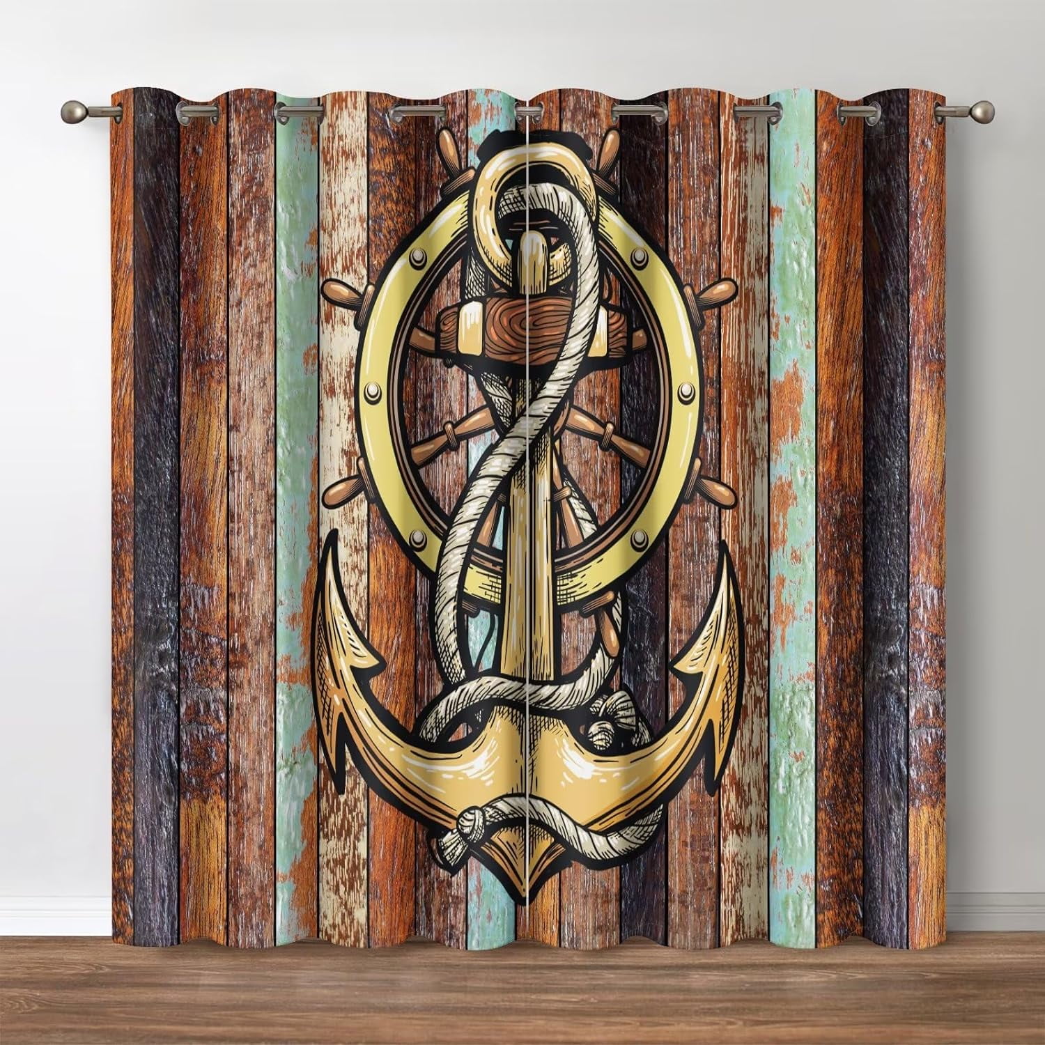 Rustic Wood Door Window Curtains Wild West Wooden Barn Plank Timber ...