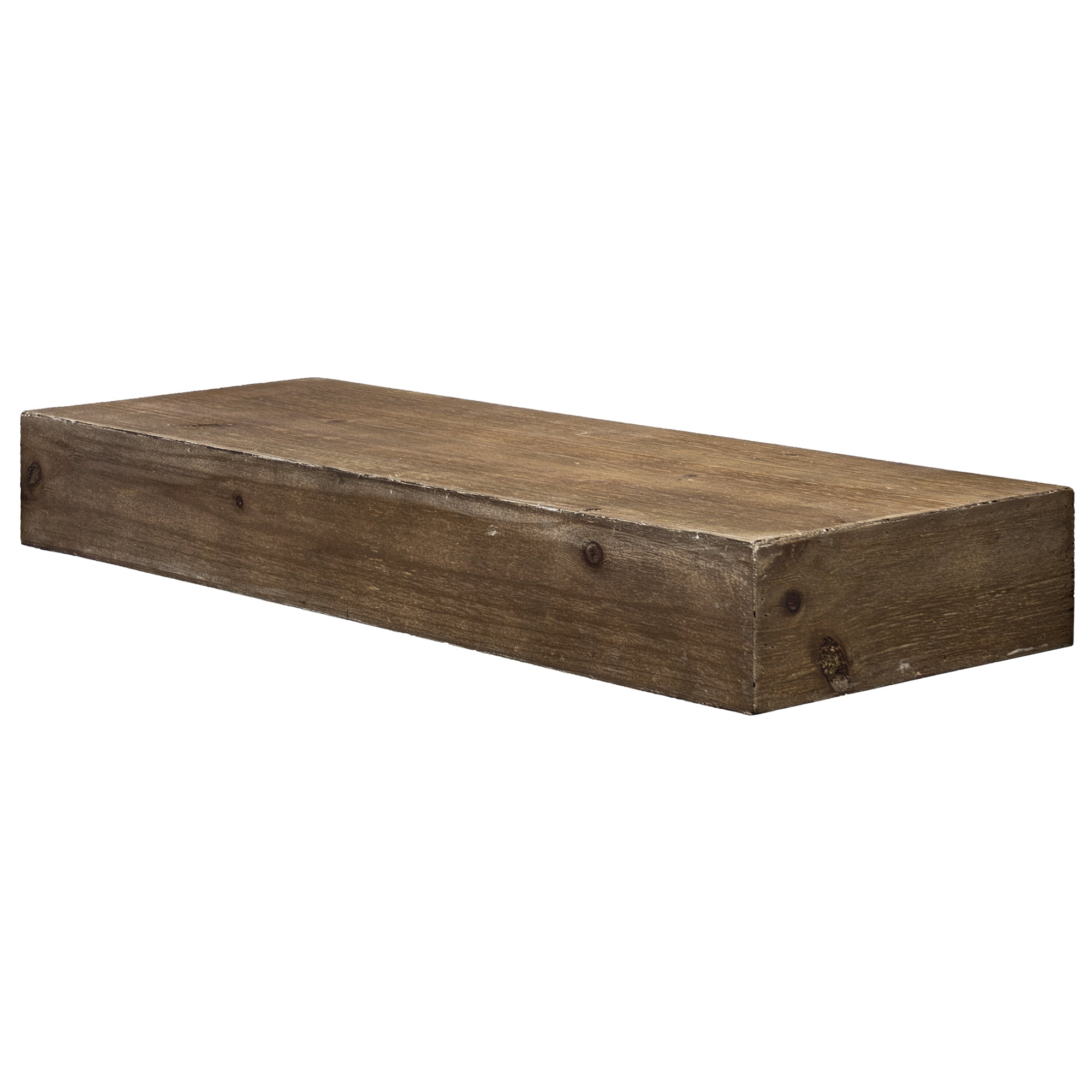 DRAKESTONE Farmhouse Floating Shelf w/ Clavos - Walnut - Walmart.com