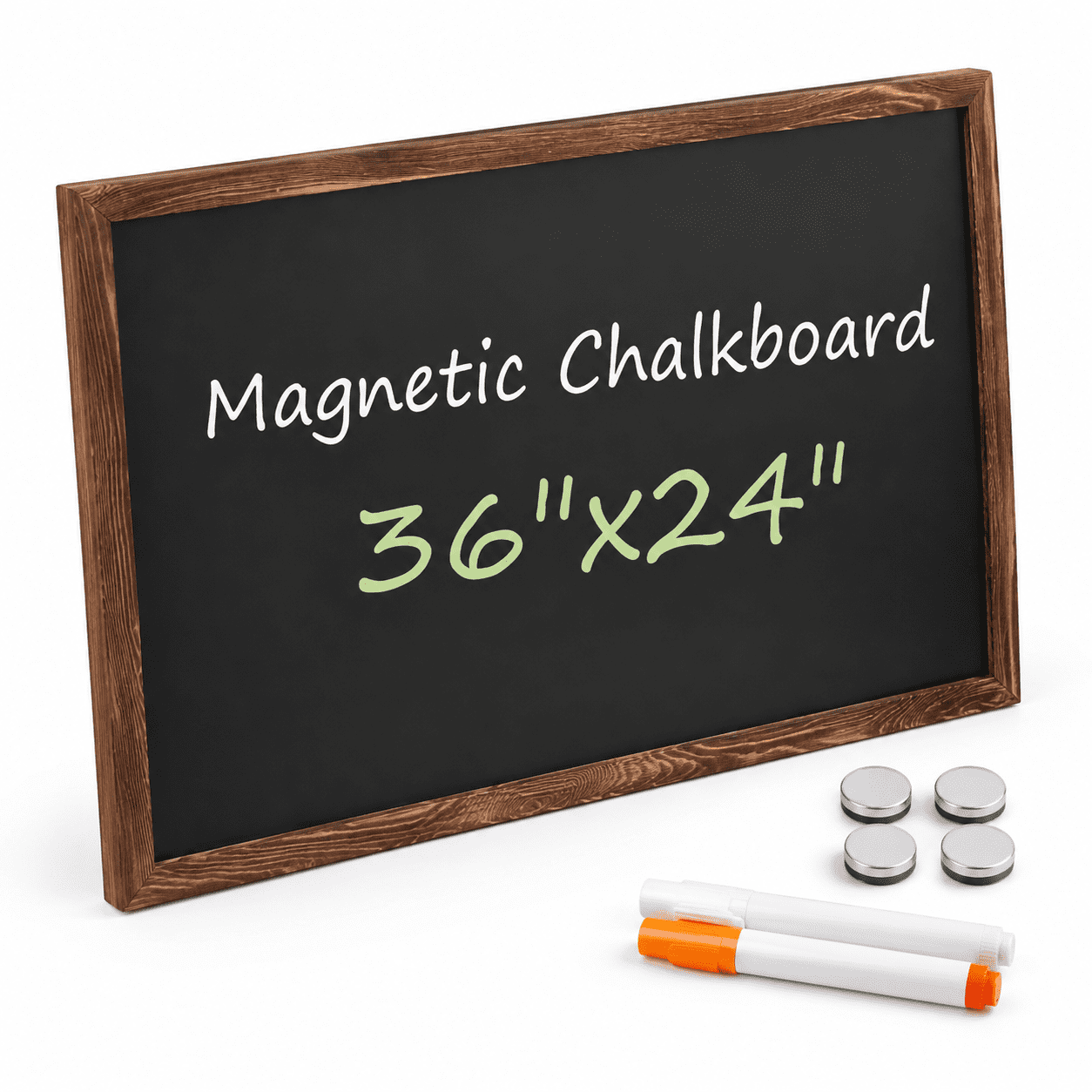 Rustic Wood Framedic Chalkboard 24 X 36 Large Hanging Chalkd Sign For ...