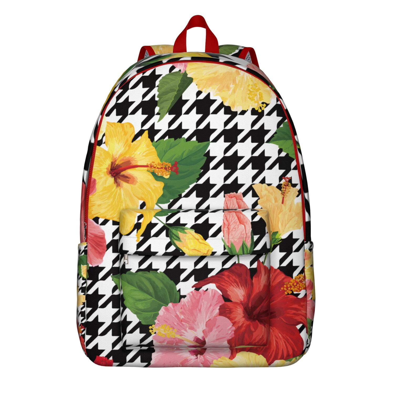 Rustic Wood Grain Backpack, Vintage Hardwood Texture School Bag with ...