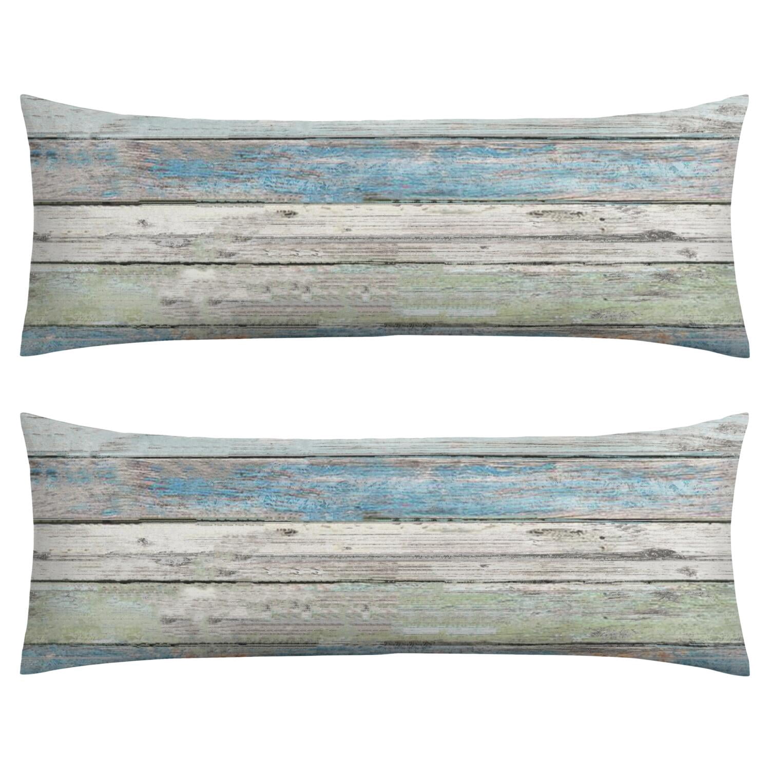 Rustic Wood Grain Body Pillow Cover 20x54 - Soft Breathable Full Length ...
