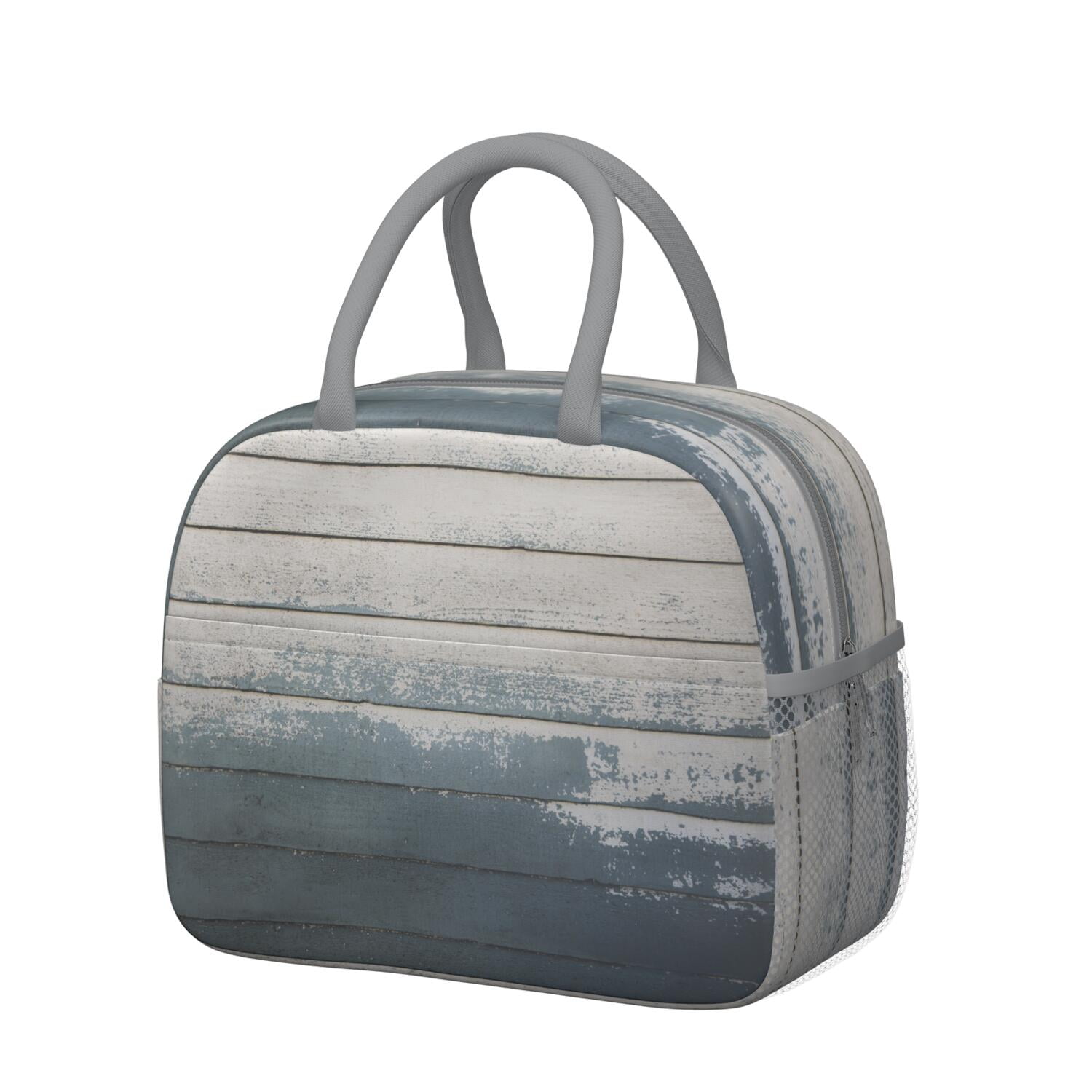 Rustic Wood Grain Insulated Lunch Bag – Reusable Thermal Cooler Tote ...