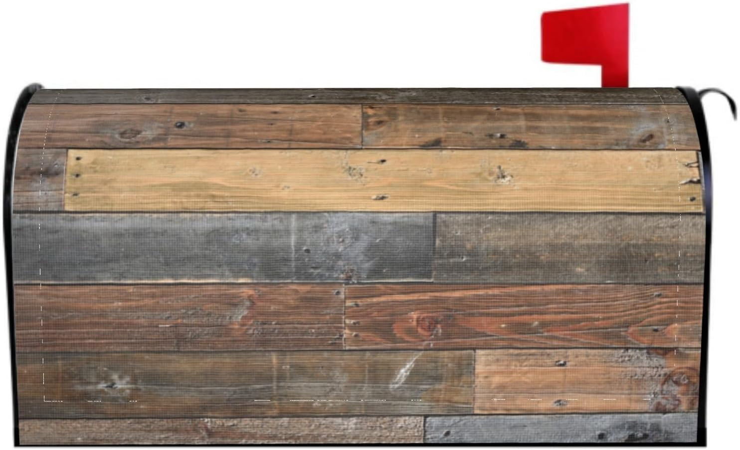 Rustic Wood Grain Mailbox Cover Magnetic 21x18 Inch Standard Size ...