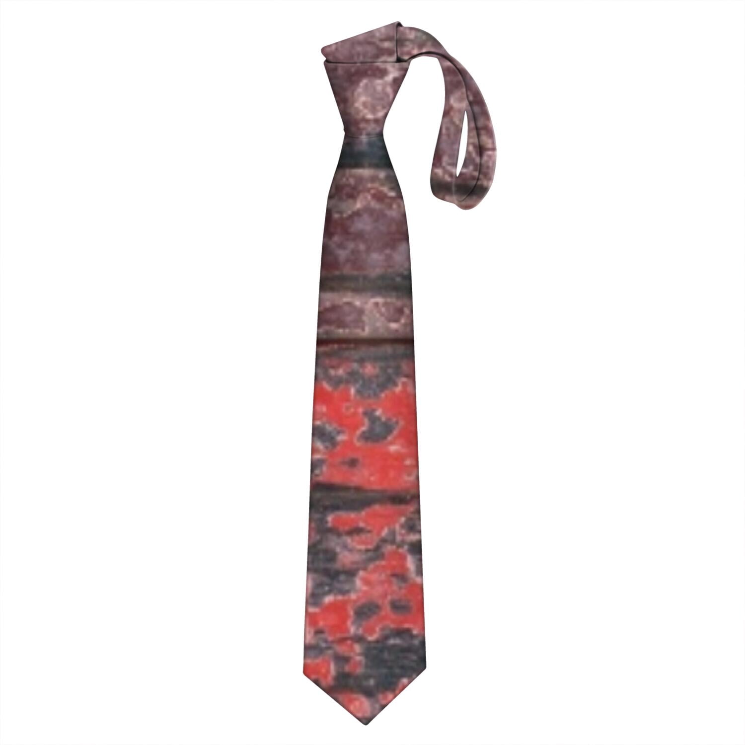 Rustic Wood Grain Pattern Men's Necktie - Elegant Satin Fabric Formal ...