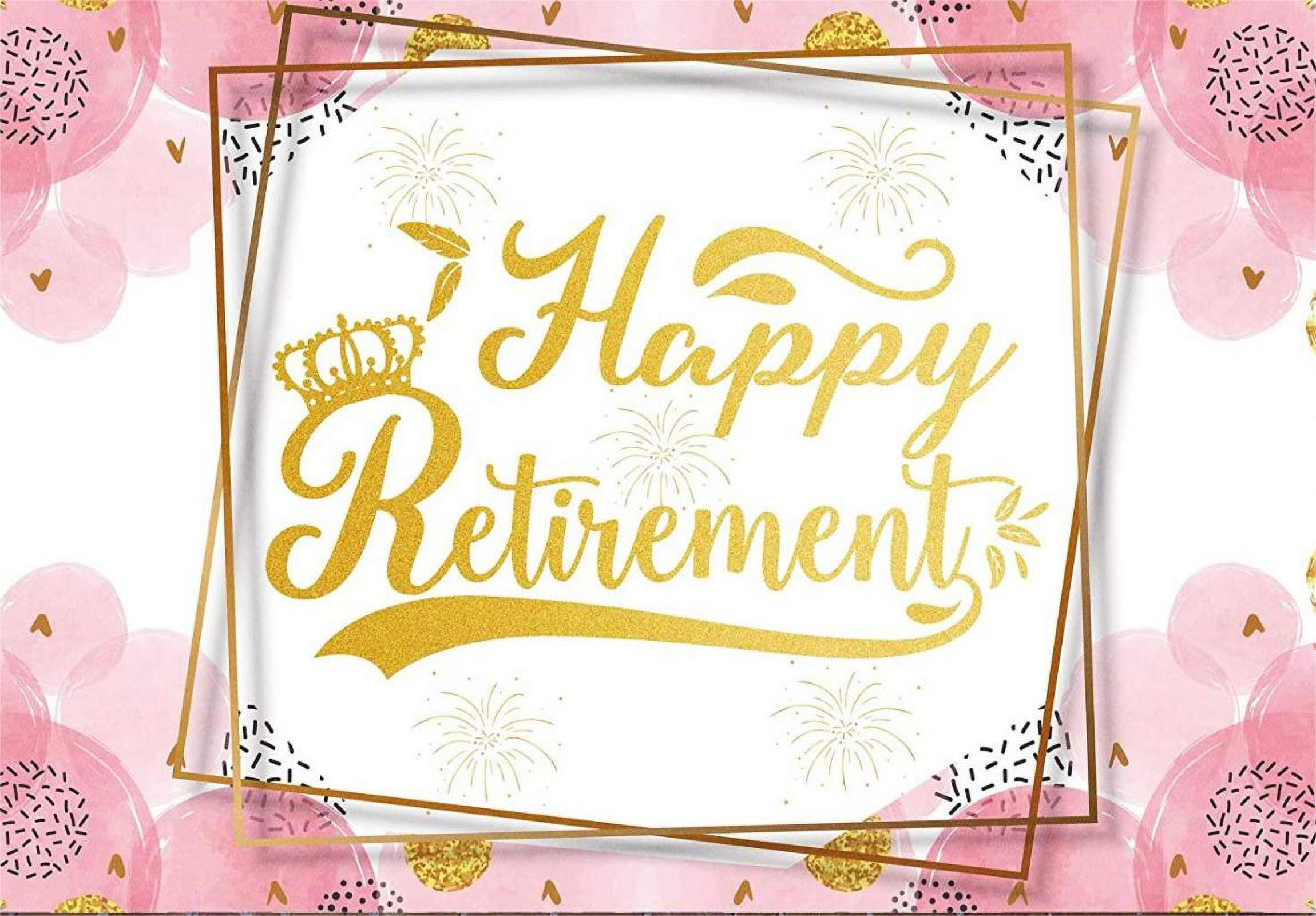 Rustic Wood Happy Retirement Backdrop Lights Photography Background ...